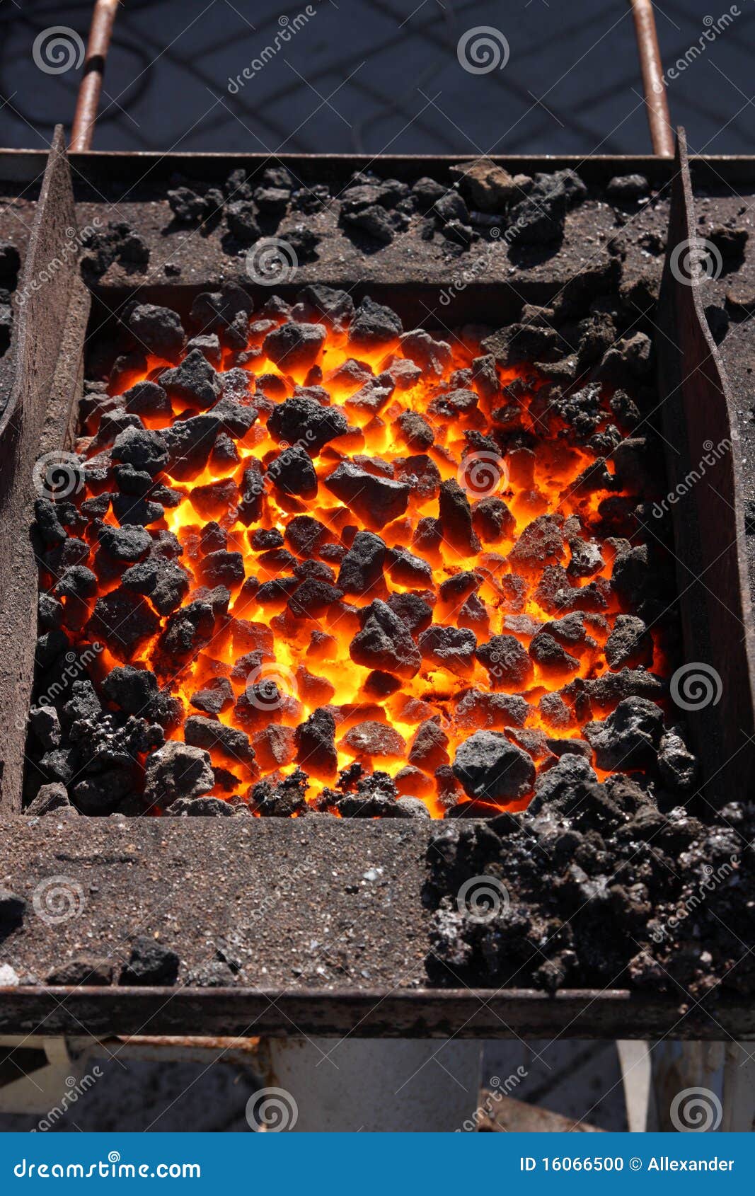 Hot coals stock photo. Image of heat, flaming, sparks - 16066500