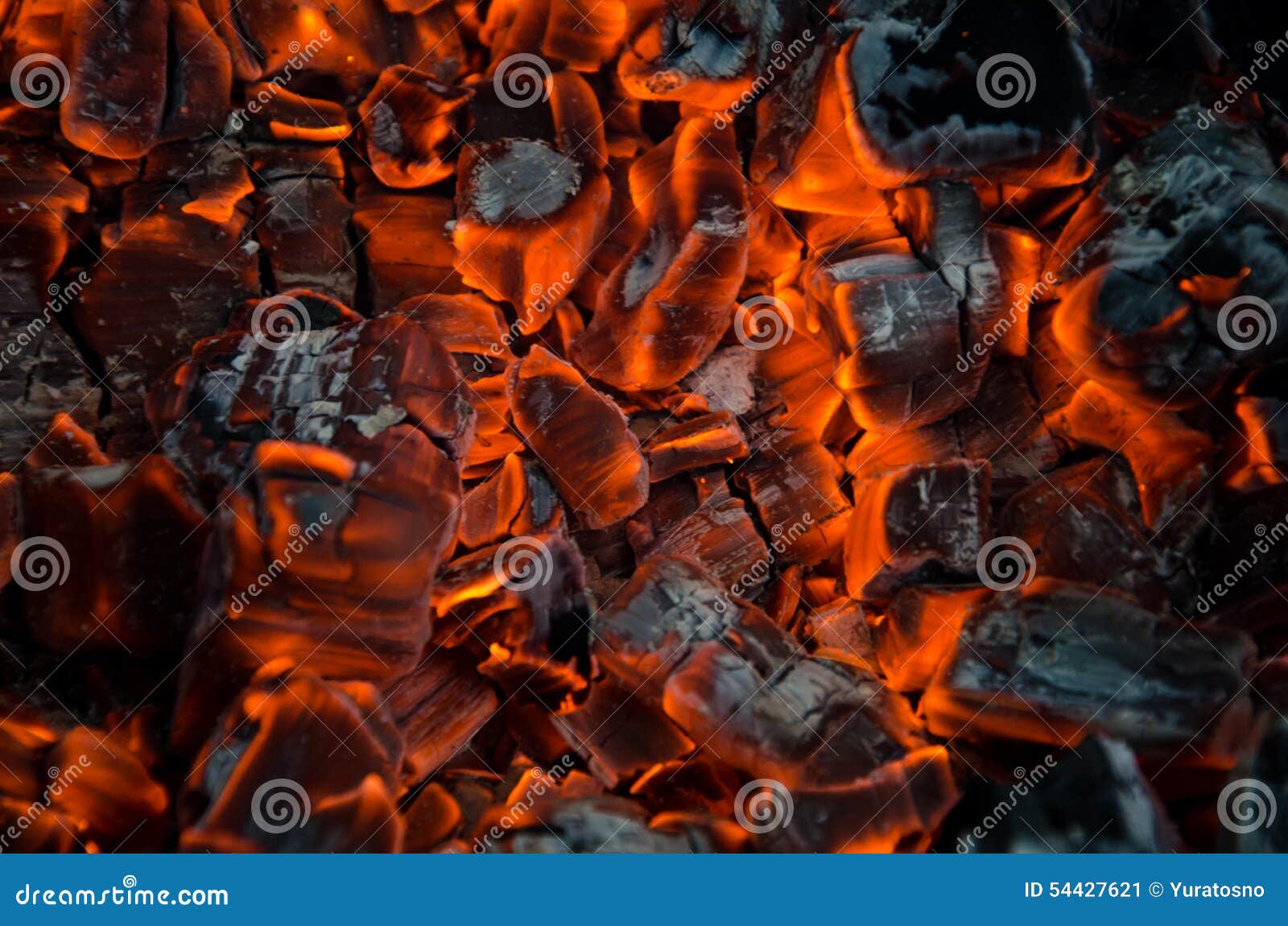 Hot coals stock image. Image of coals, yellow, burning - 54427621