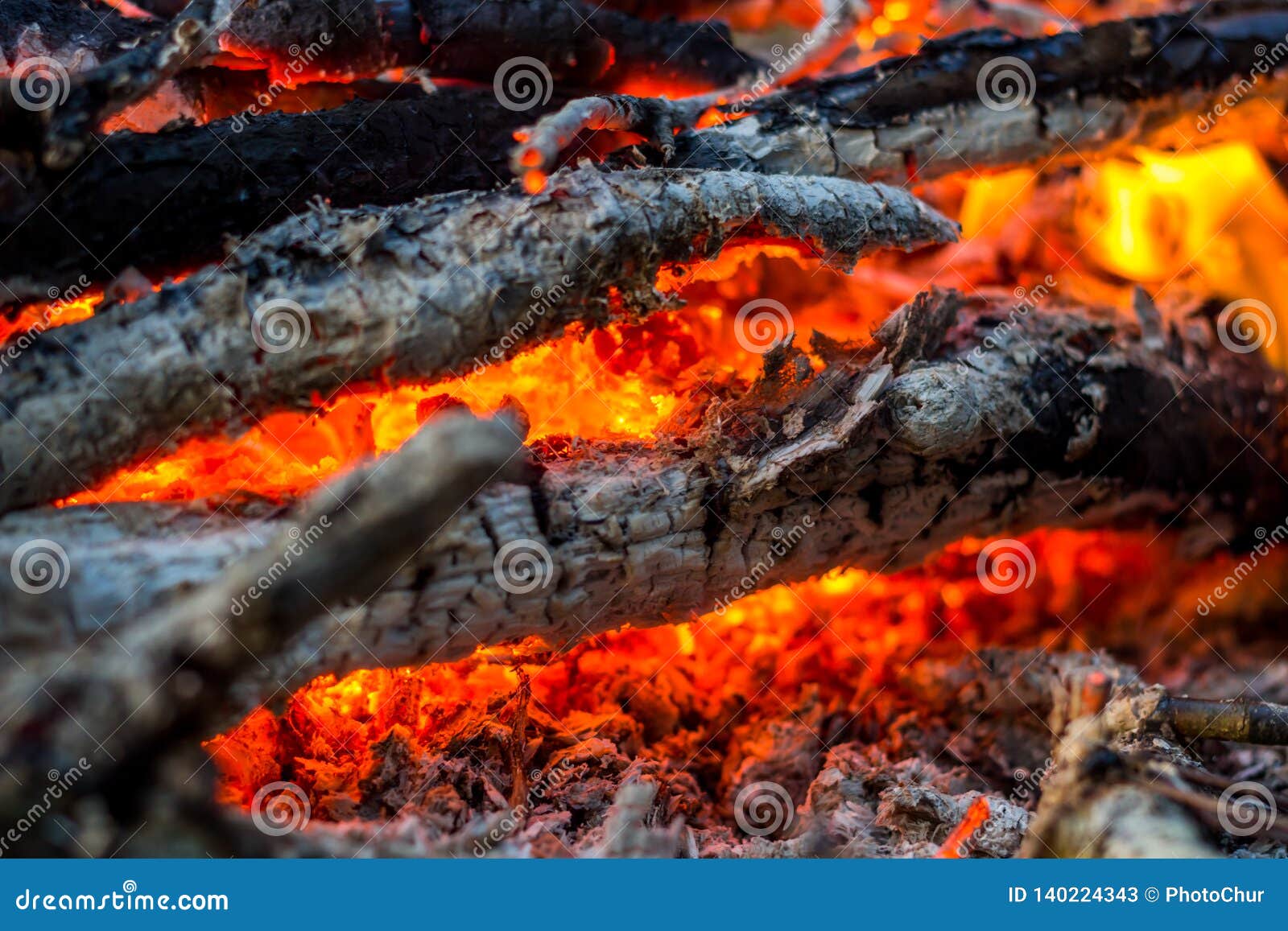 Hot coals in the fire stock image. Image of nature, close - 140224343