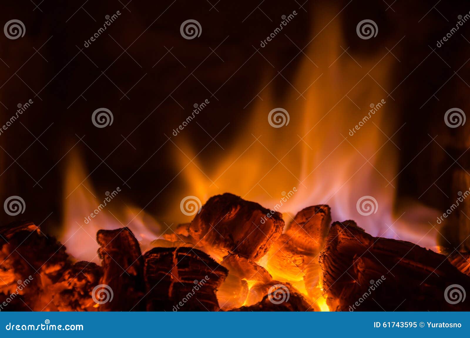 Hot coals in the fire stock image. Image of bonfire, texture - 61743595
