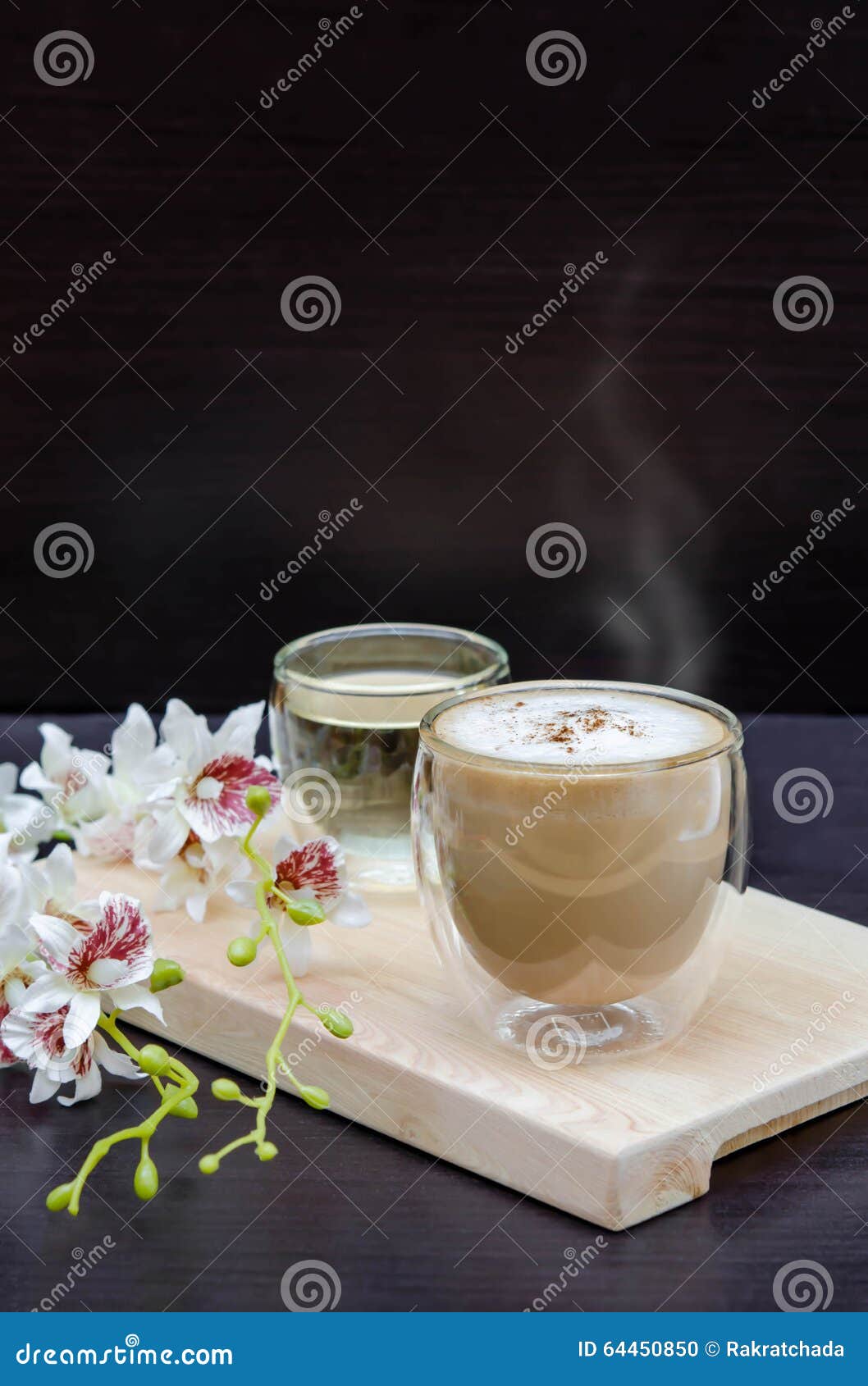 Hot cofee stock photo. Image of plank, froth, taste, mocha - 64450850