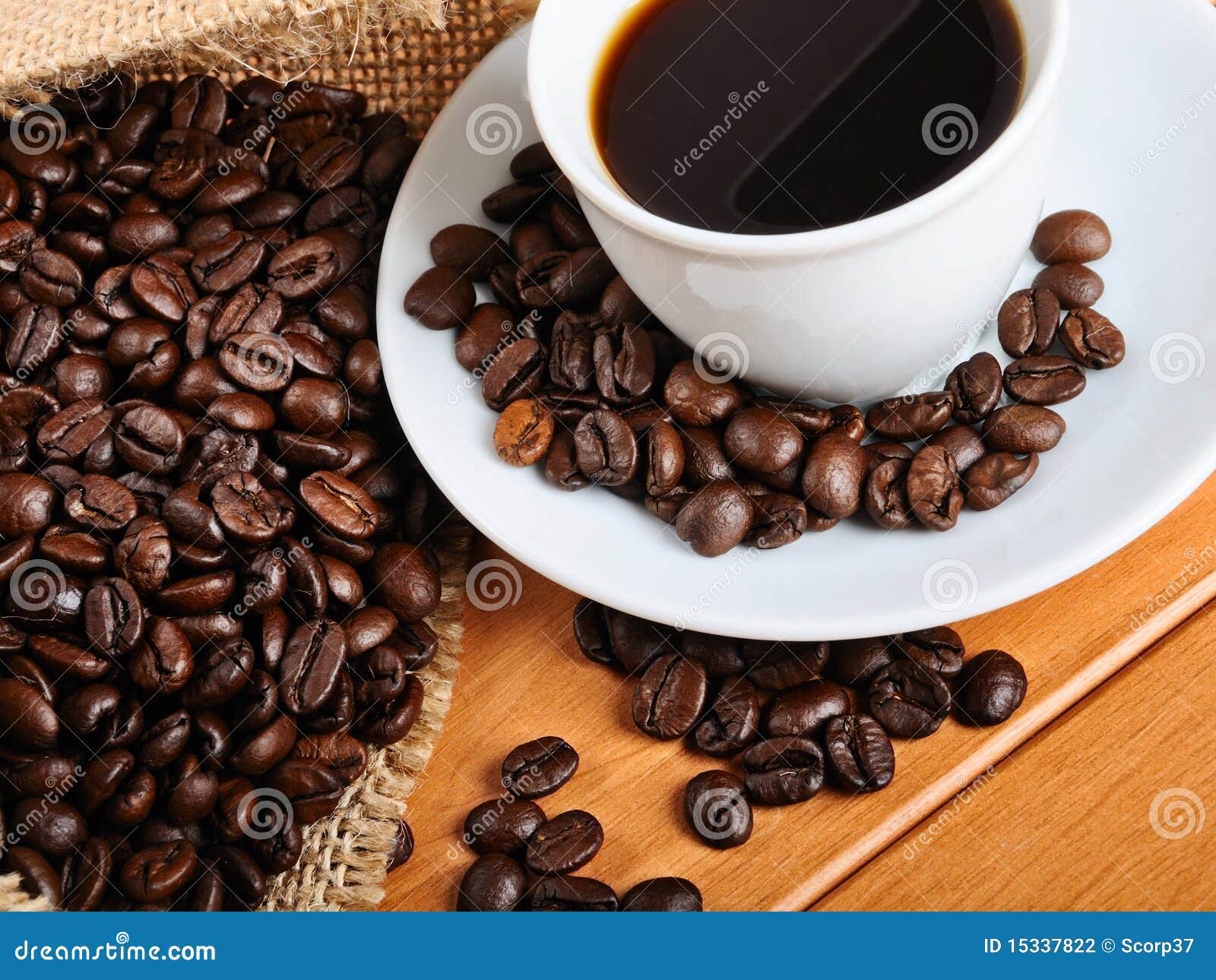 Hot coffee stock photo. Image of aroma, black, caffeine - 15337822
