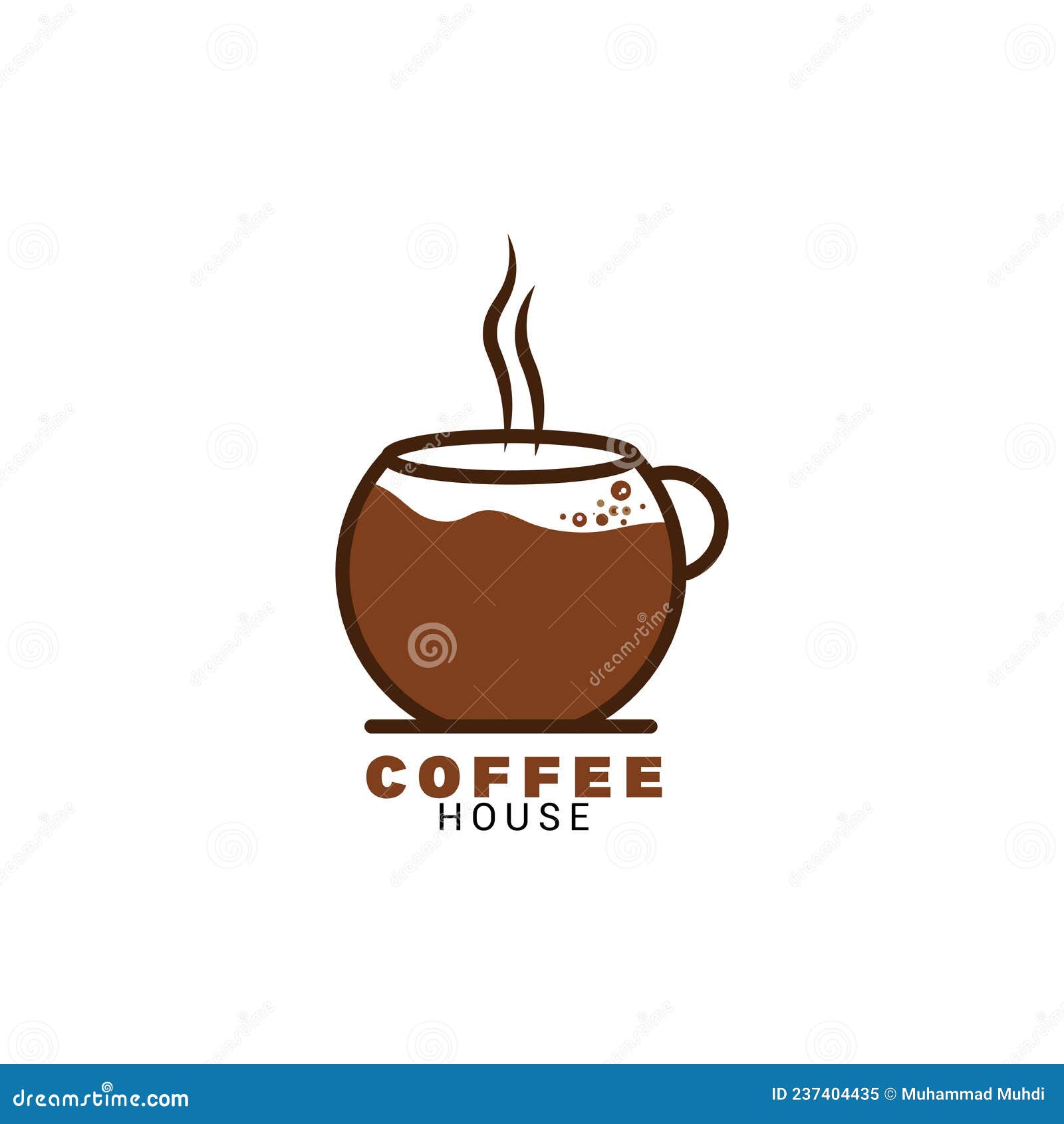 Hot Coffee Cafe Logo Element with Smoke Stock Vector - Illustration of ...