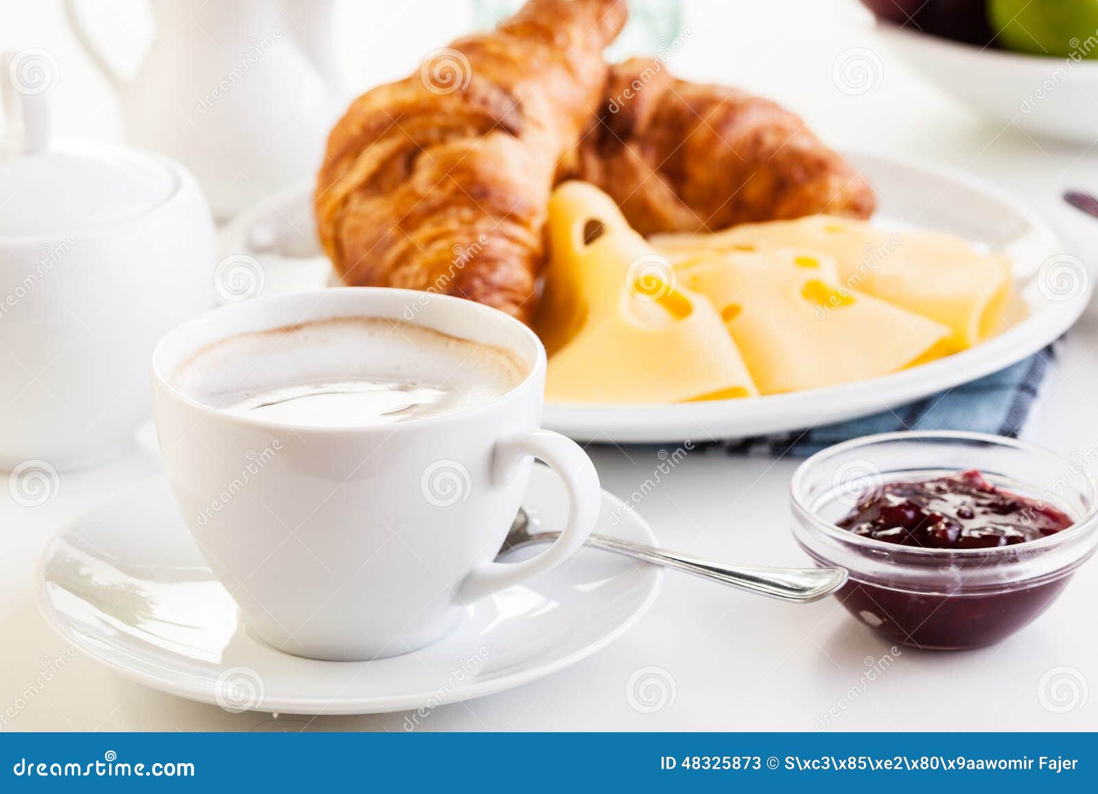 Hot Coffee in the Morning Breakfast Stock Image - Image of eating ...