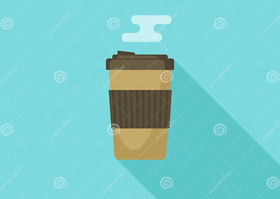 Hot Coffee In Paper Cup Stock Vector Illustration Of Caffeine 109040740