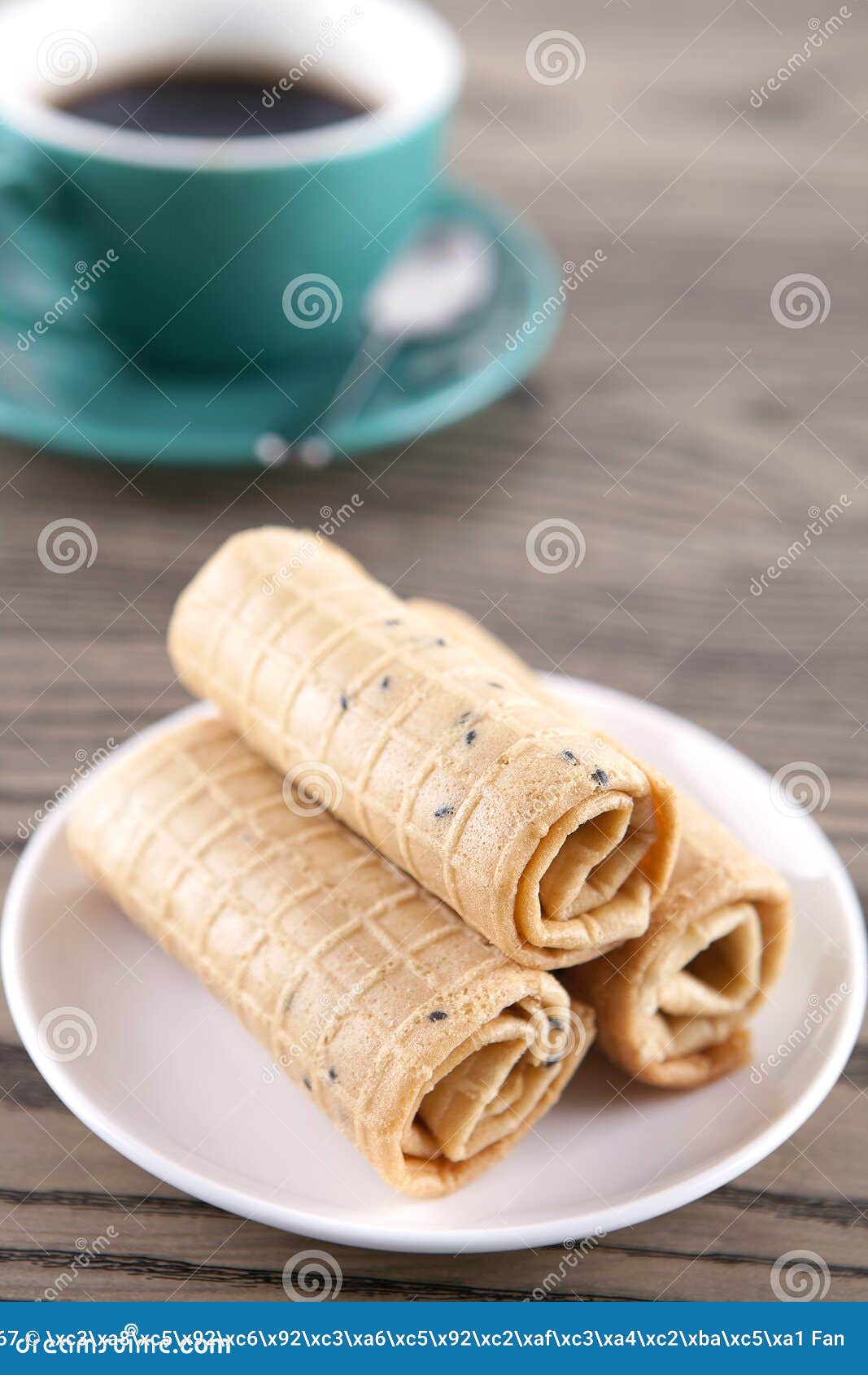 Hot Coffee and Snacks on Table Stock Image - Image of flavor, porcelain ...