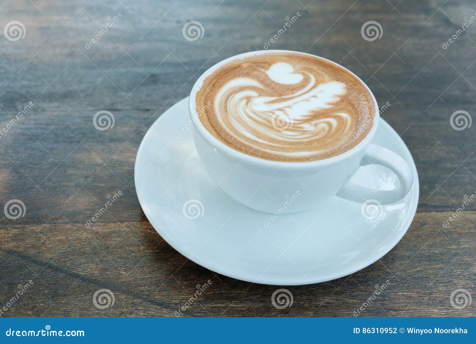 Hot coffee on table. stock photo. Image of food, pattern - 86310952