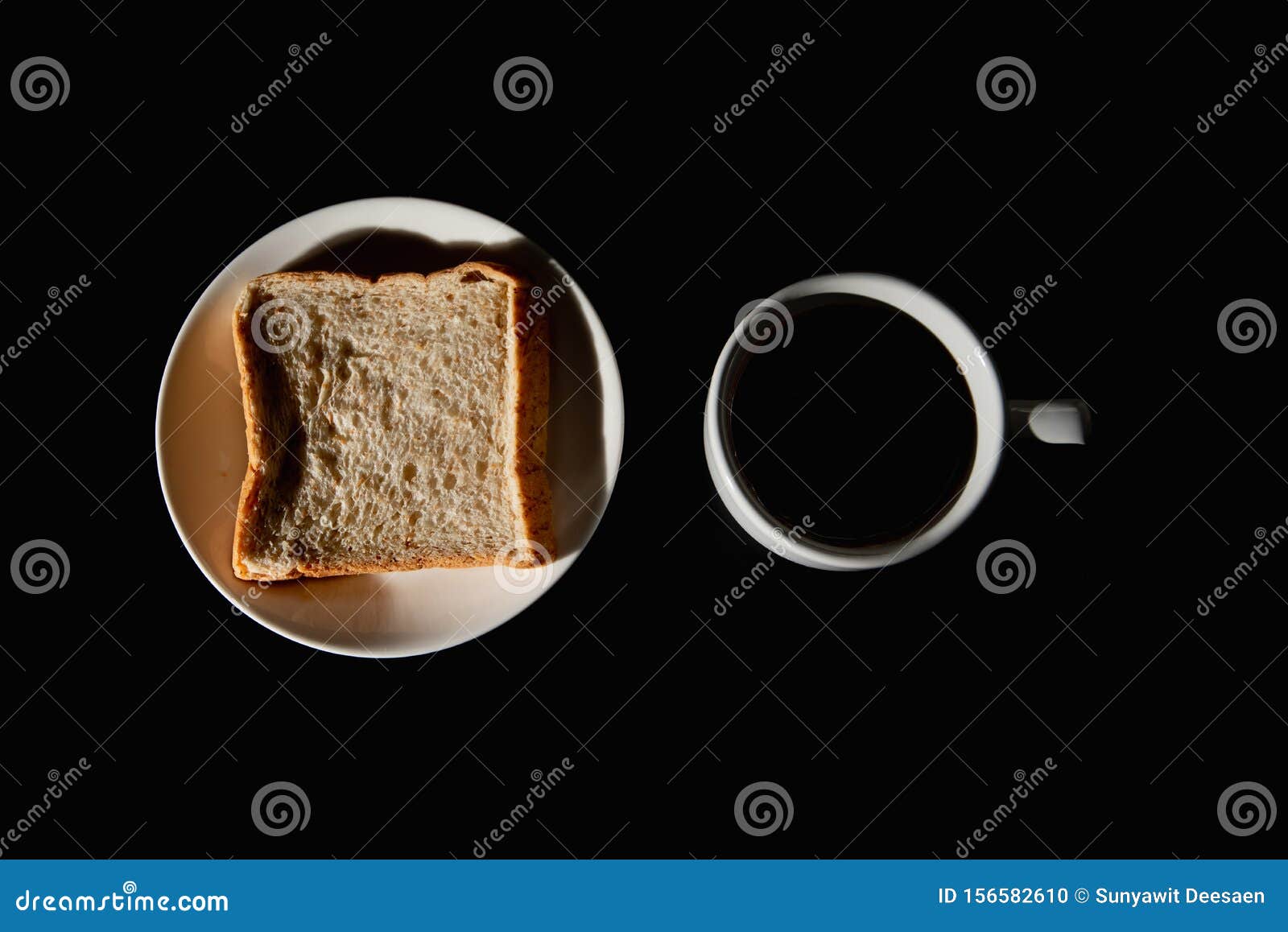 Hot Coffee and Whole Wheat Bread Stock Photo - Image of cafe, aroma ...