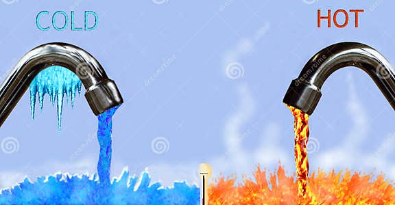 Hot and cold stock illustration. Illustration of water - 1858023