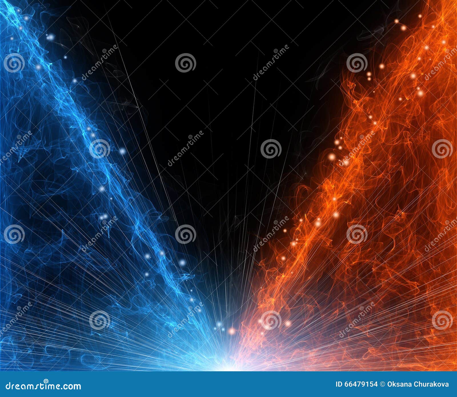 Hot and cold fire clash stock photo. Image of energy - 66479154