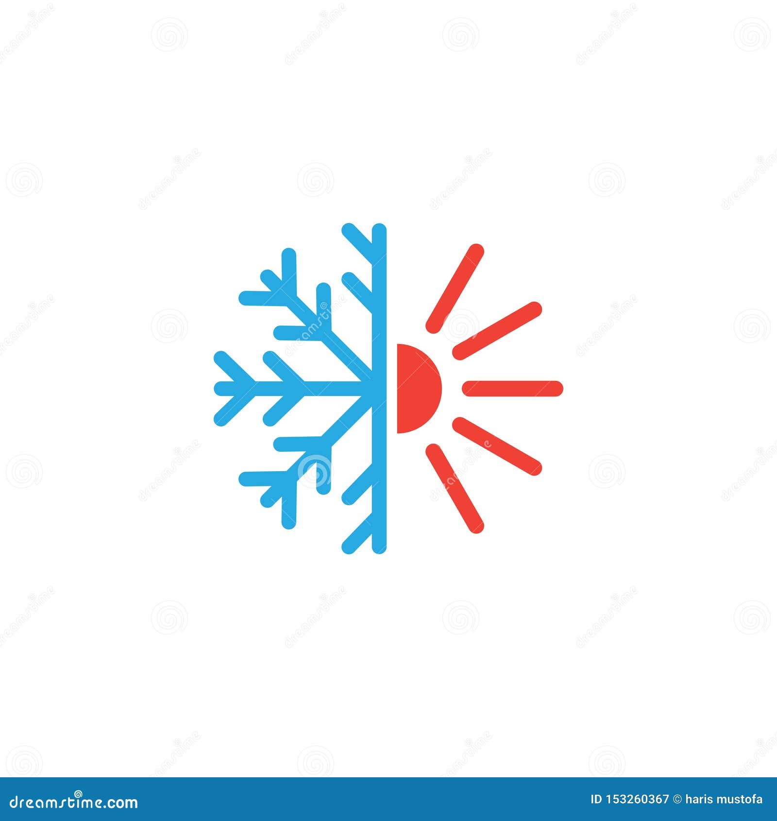 Hot and Cold Icon Graphic Design Template Stock Vector - Illustration ...