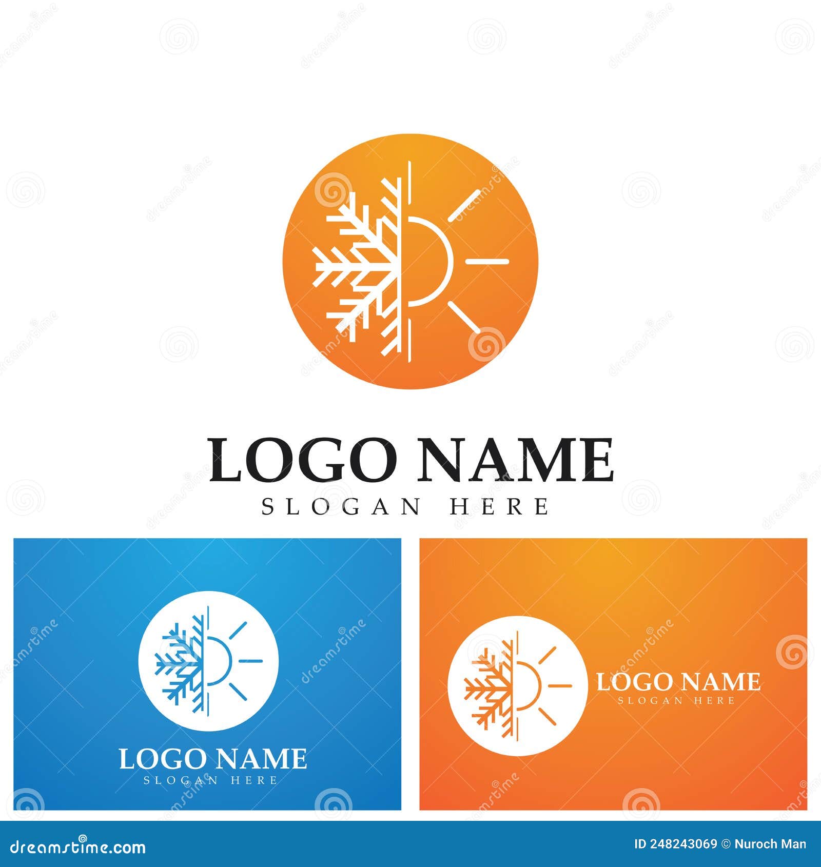 Hot and Cold Icon Graphic Design Template. Stock Vector - Illustration ...
