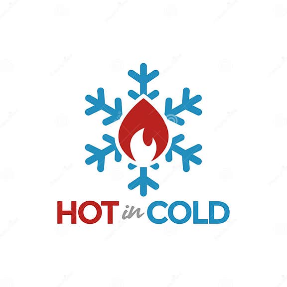 Hot in Cold Logo Graphic Design Template Vector Illustration Stock ...