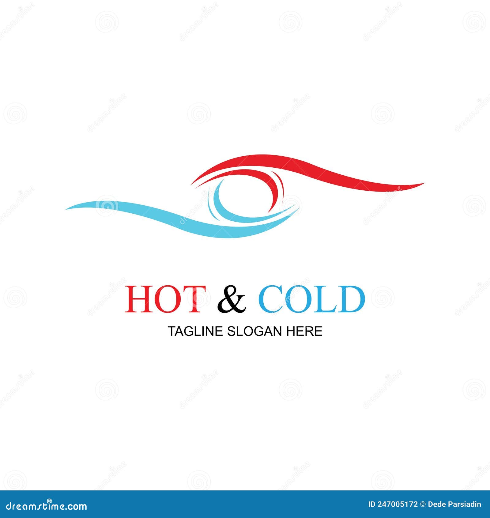 Hot and Cold Logo Illustration Design Template Stock Vector ...