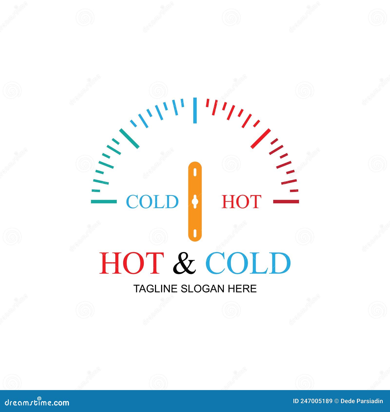 Hot and Cold Logo Illustration Design Template Stock Vector ...