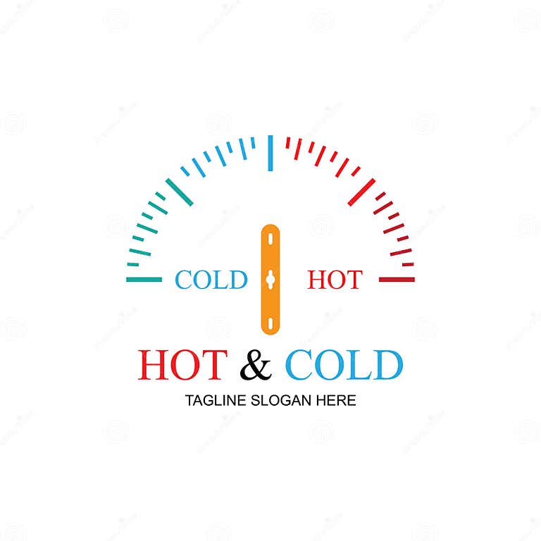 Hot and Cold Logo Illustration Design Template Stock Vector ...