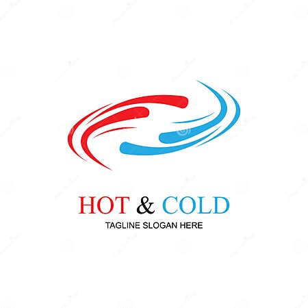 Hot and Cold Logo Illustration Design Template Stock Vector ...
