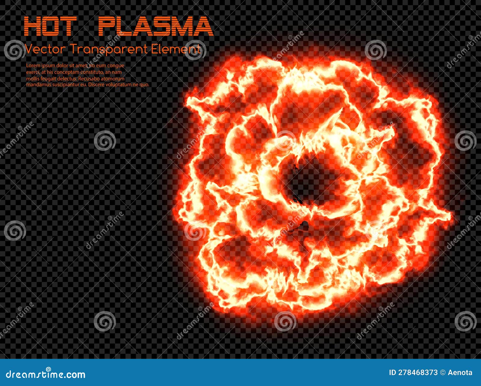 Hot Cold Plasma Ball - Transparent Vector Red Plasm Clew Stock Vector ...
