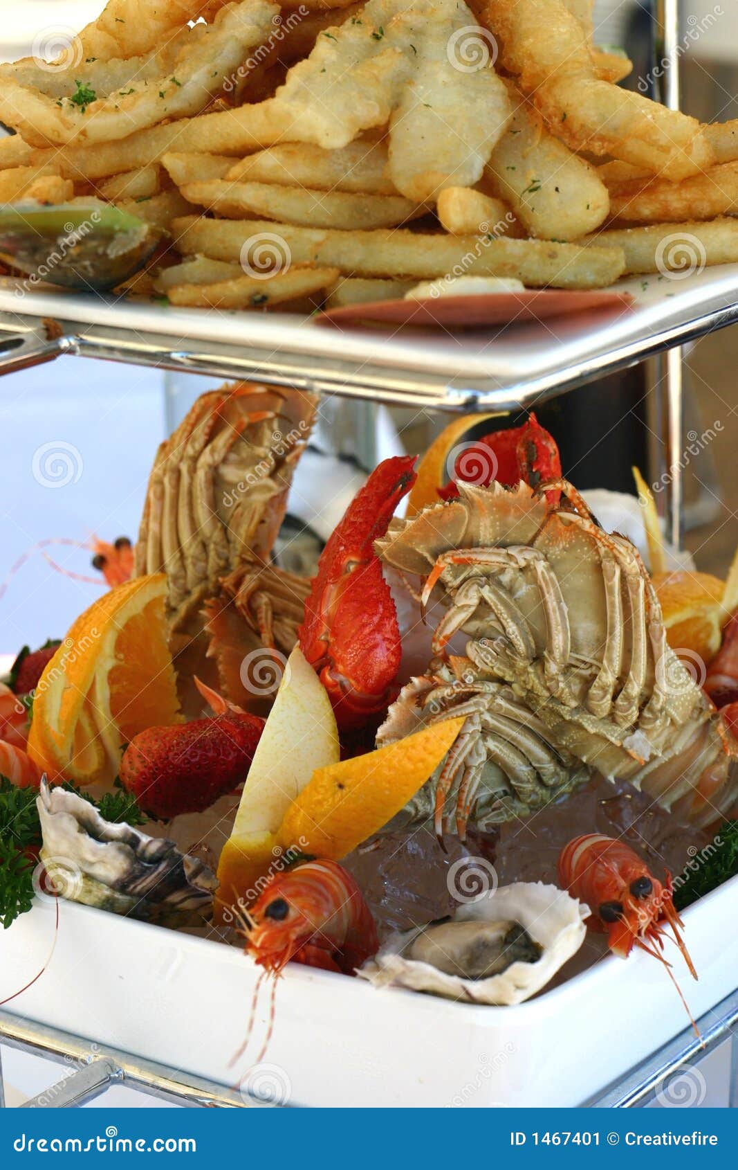 Hot and Cold Seafood Platter Stock Image - Image of plate, oyster: 1467401