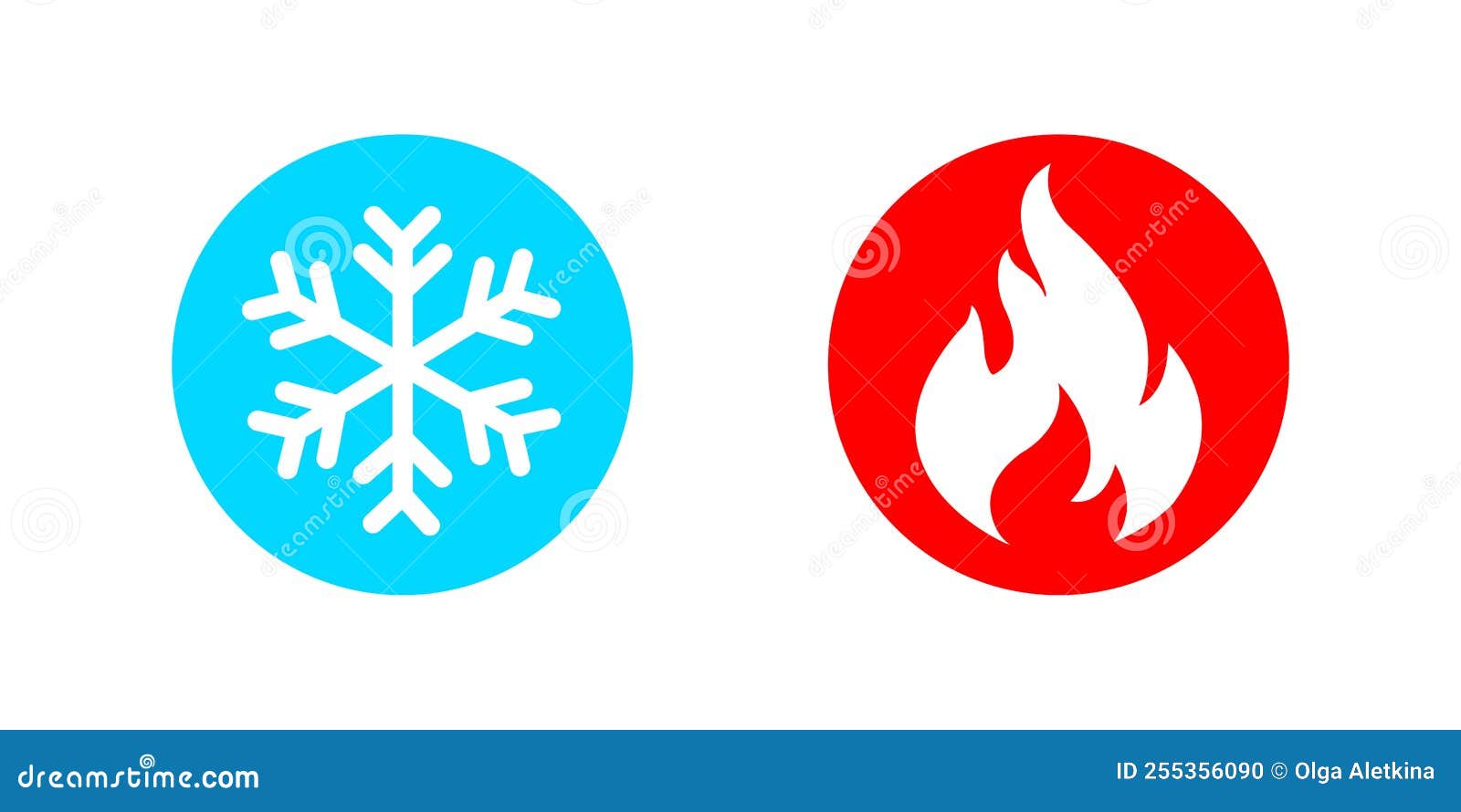 Hot and Cold Set Icon. Isolated Vector Illustration. Stock Vector ...