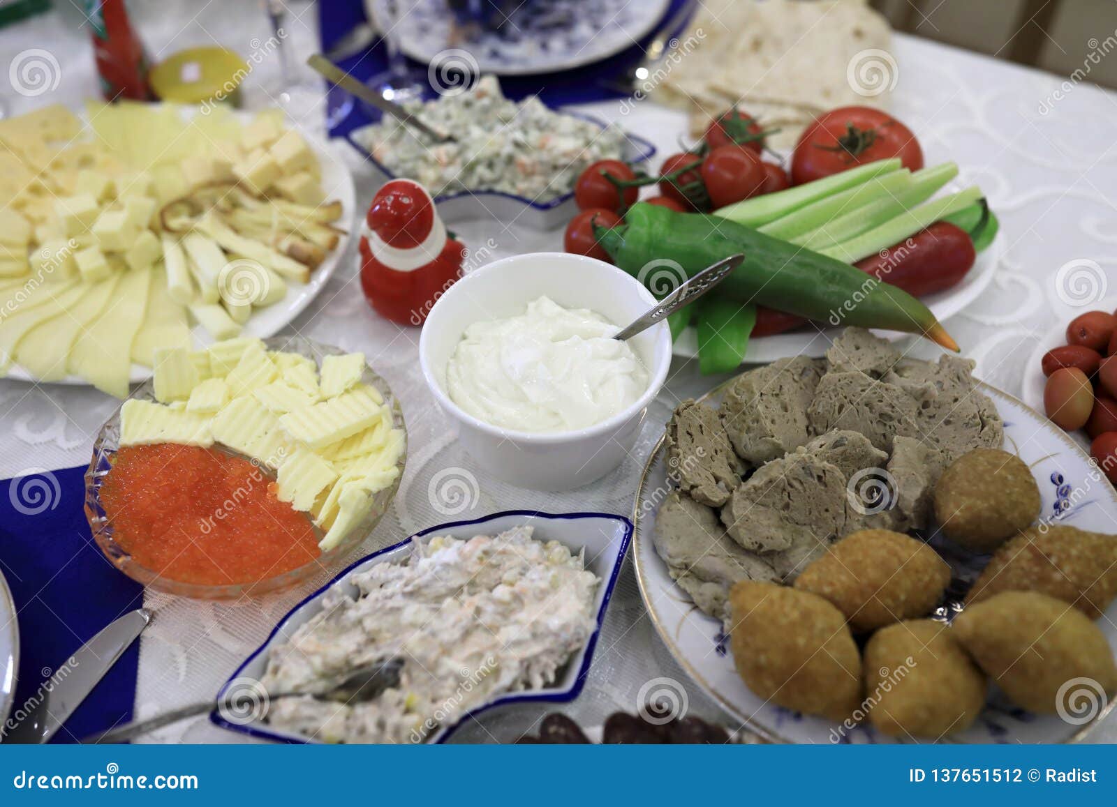 Hot and cold snacks stock photo. Image of buffet, lunch - 137651512