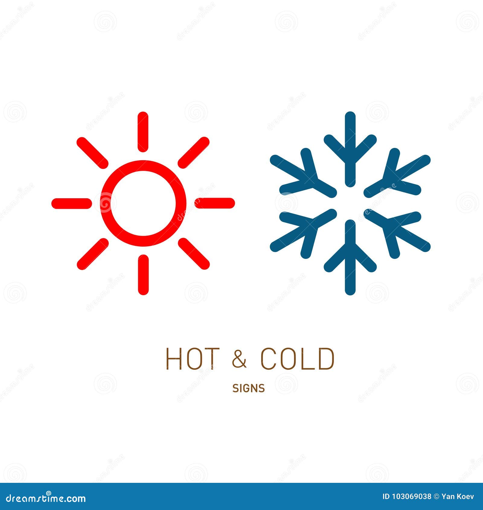 Hot And Cold Vector Illustration 59608038