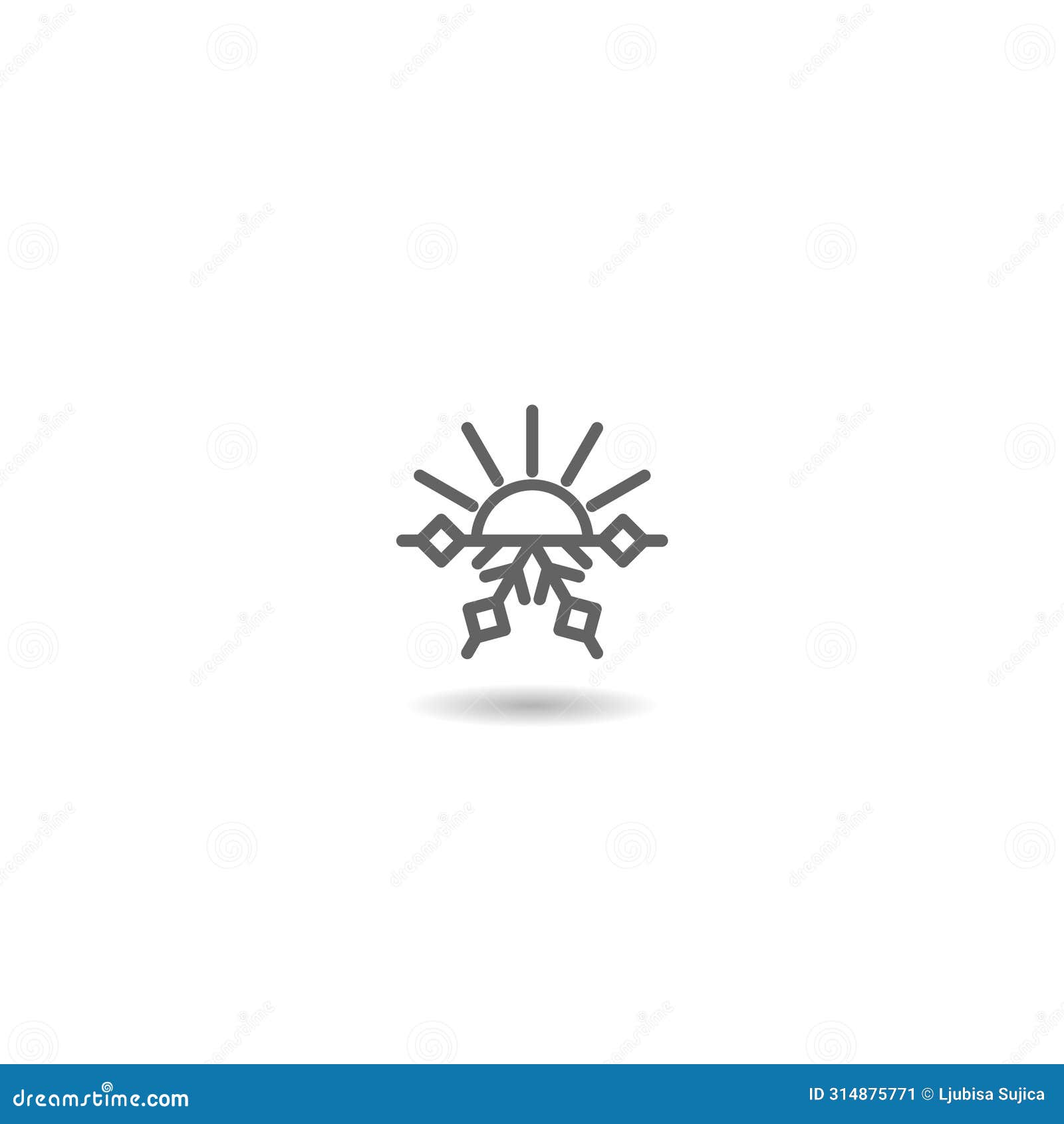 Hot and Cold Symbol Icon with Shadow Stock Vector - Illustration of ...