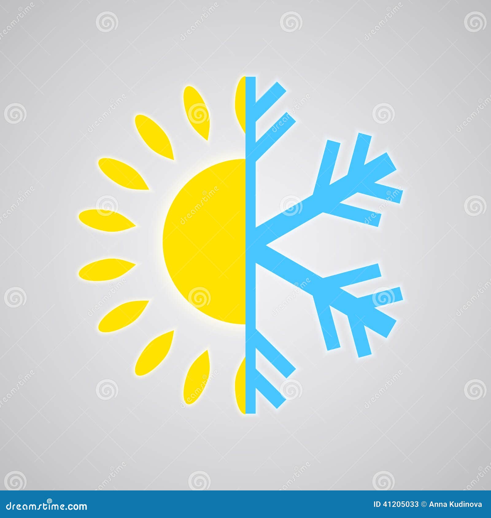 Hot and Cold Temperature Icon Stock Vector - Illustration of climate ...