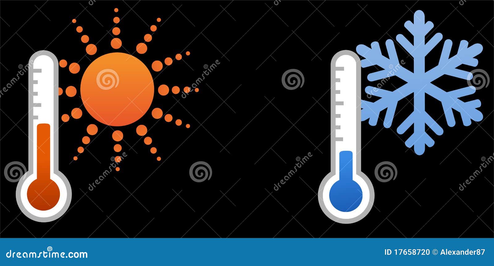Hot and Cold Weather stock illustration. Illustration of cold - 17658720