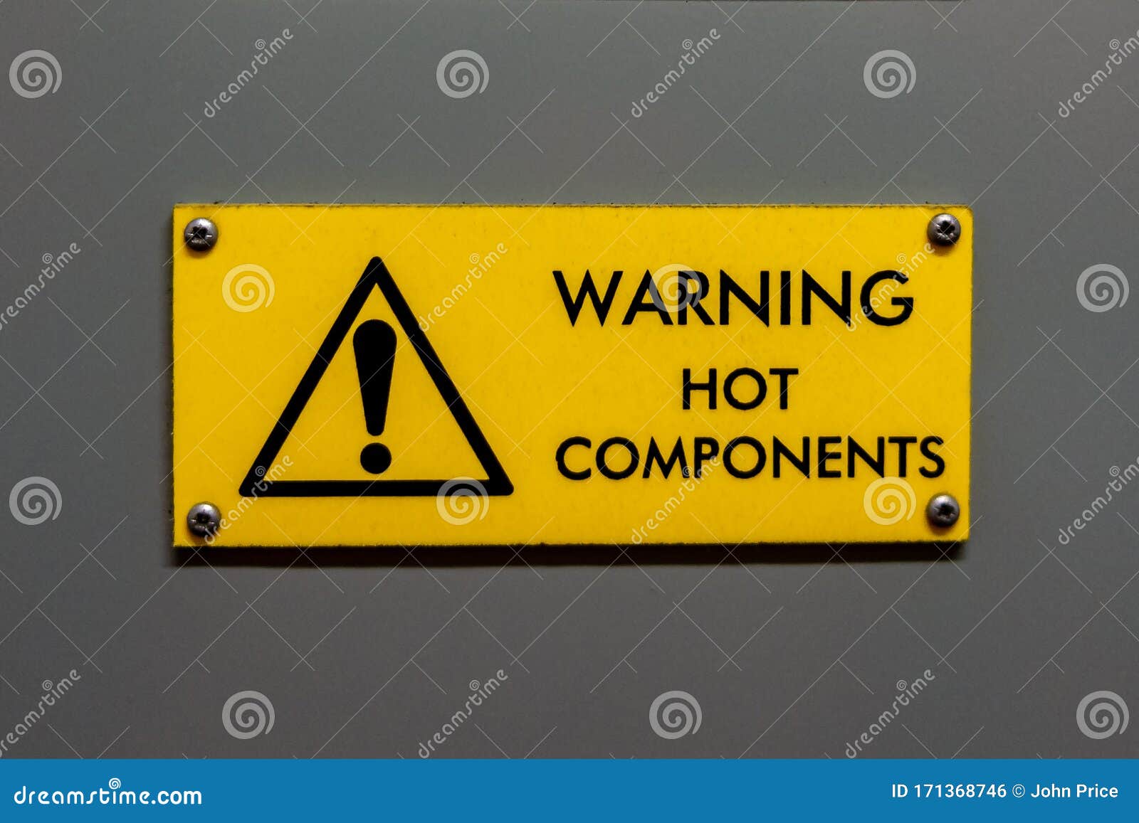 Hot Components Warning Sign Stock Photo - Image of symbol, attention ...