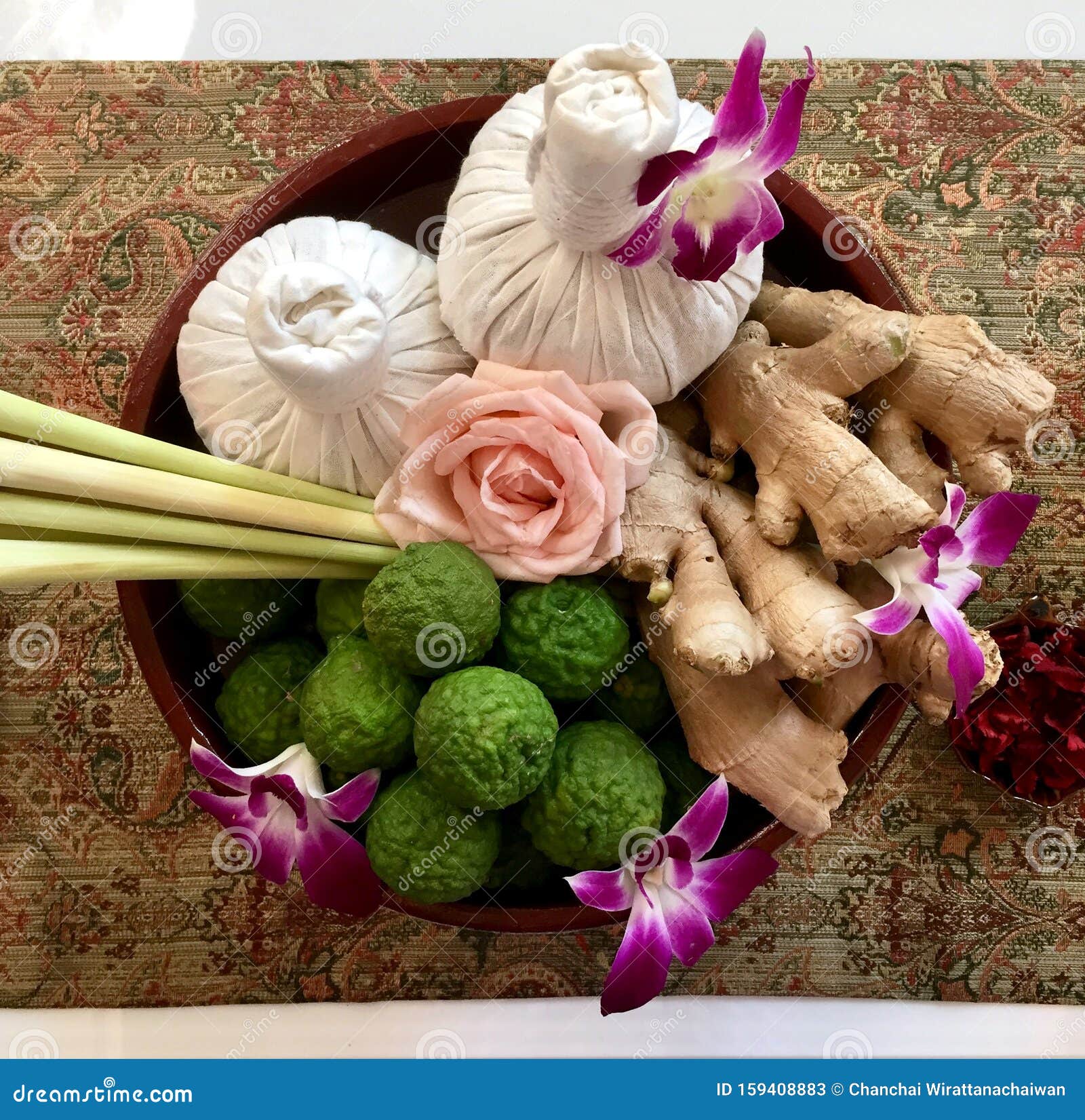 Hot Compress and Herb for Traditional Thai Massage Stock Image - Image ...