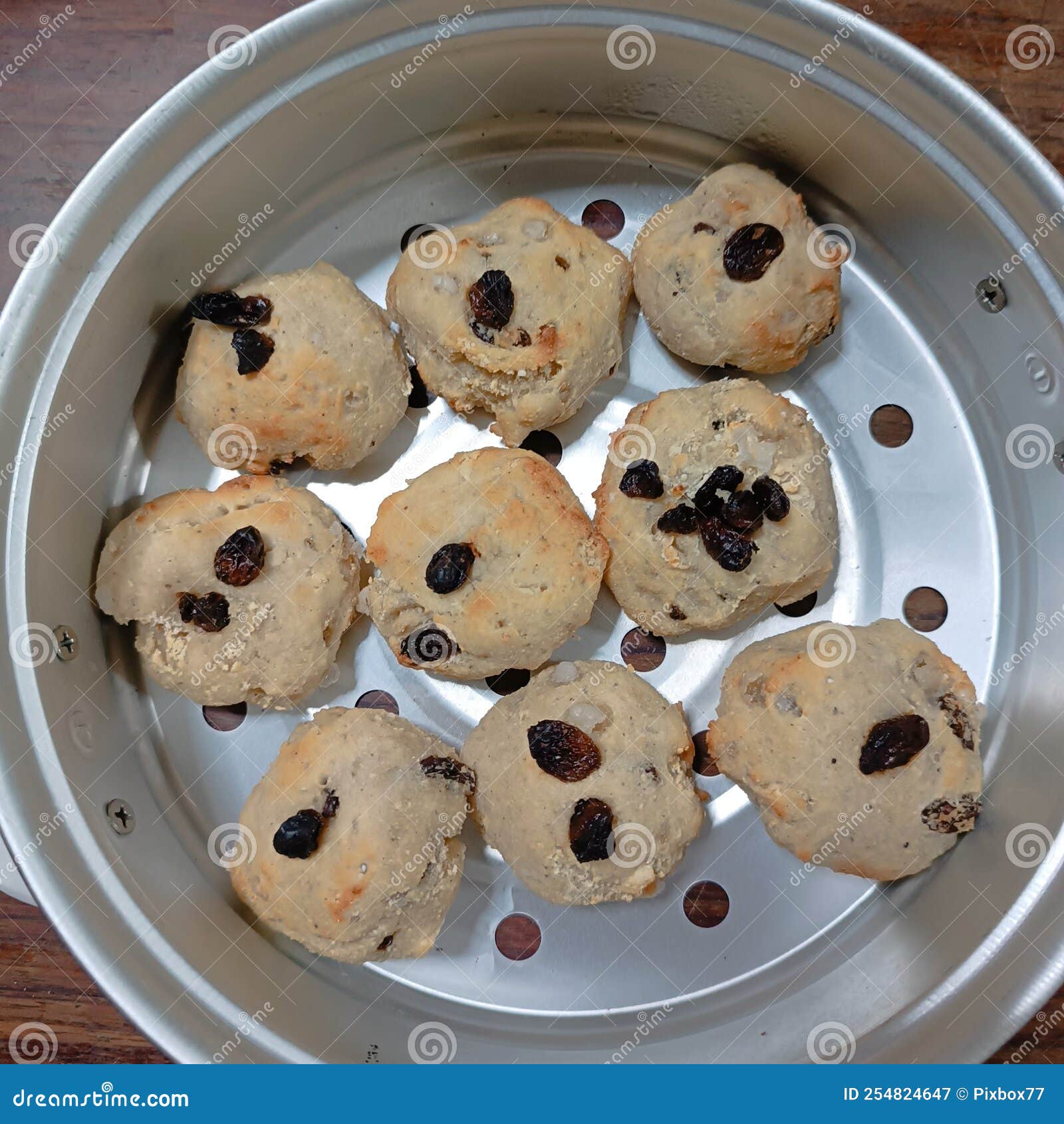 Hot cookies inside tray stock image. Image of dish, meal - 254824647