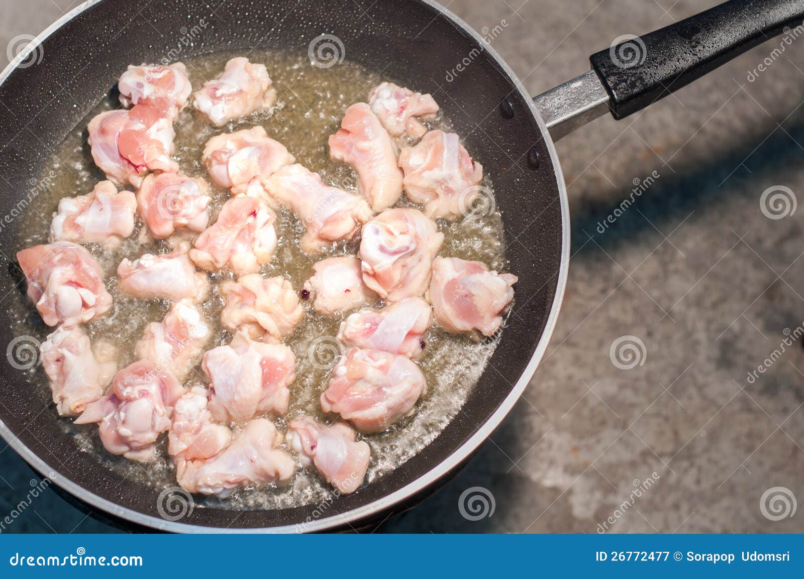 Hot cooking oil chicken stock image. Image of frying - 26772477