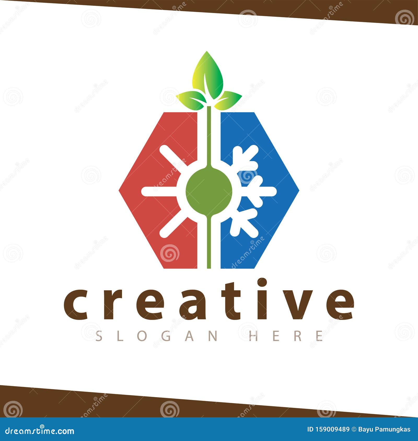 Hot and Cool with Hexagonal Logo Stock Vector - Illustration of element ...