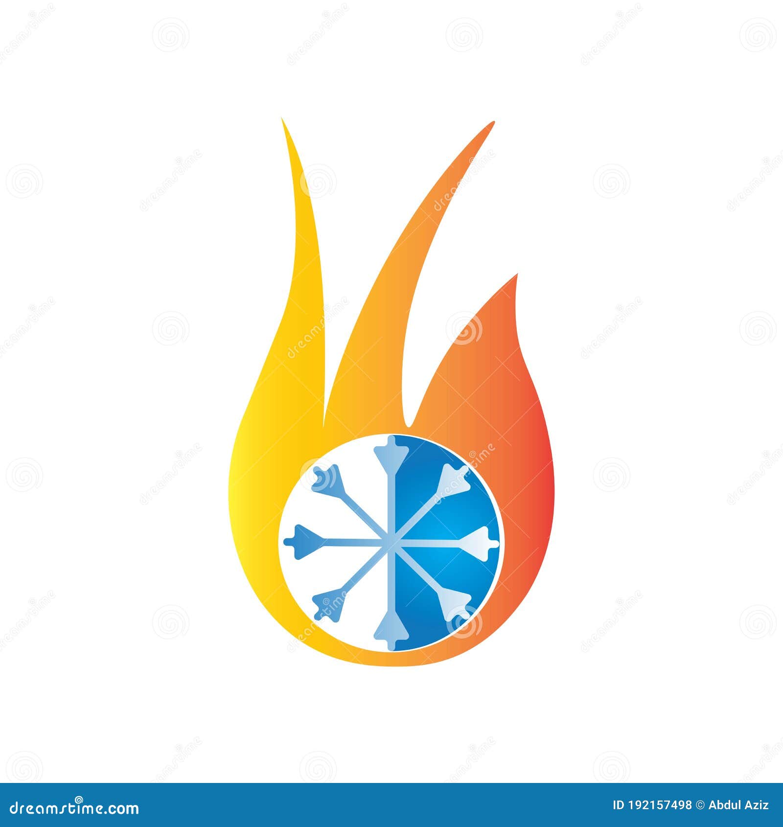 Hot and Cool Illustration Logo Vector Stock Illustration - Illustration ...