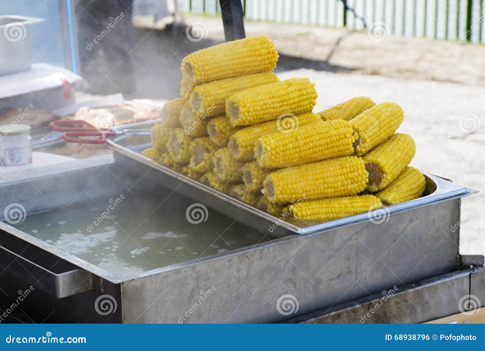 Hot Corn Sale stock photo. Image of yellow, vitamin, price - 68938796