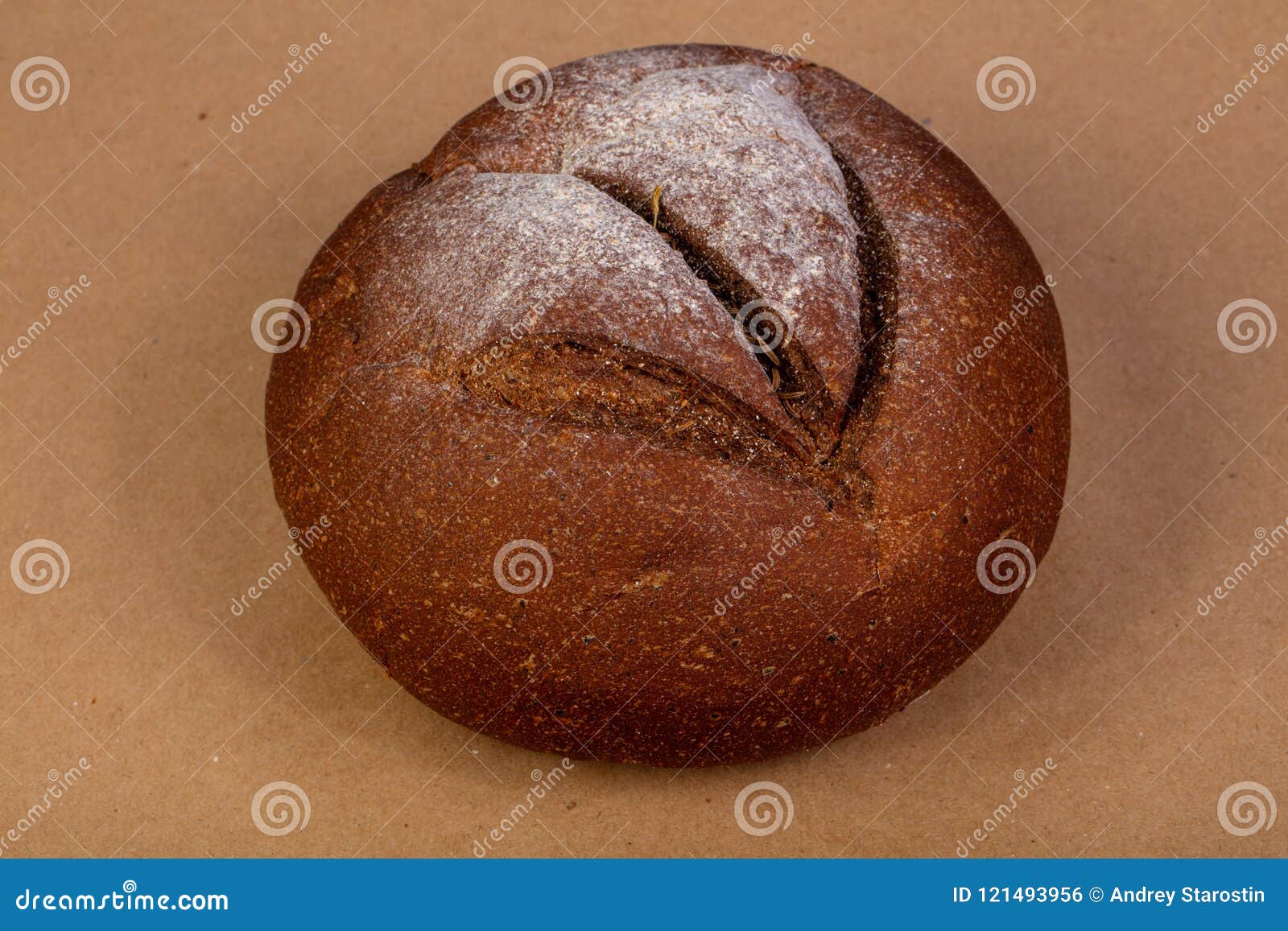 Homemade round bread stock photo. Image of baked, meal - 121493956