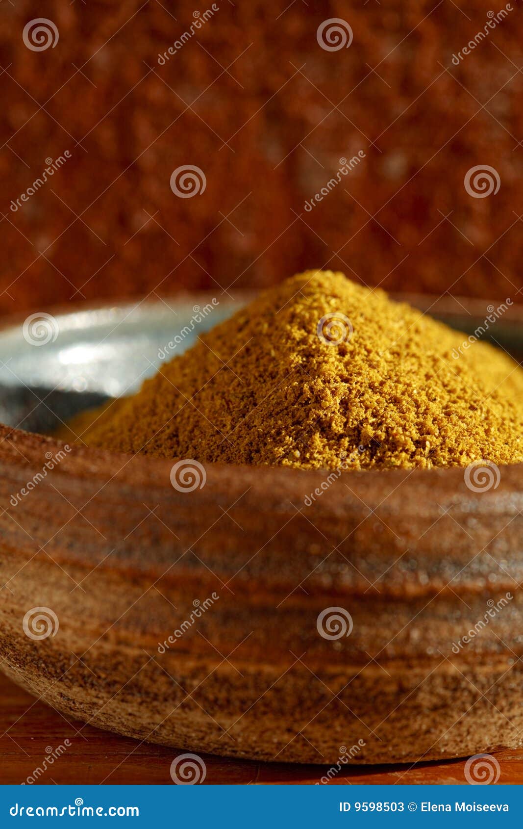Hot Curry Powder Spice in Bowl Stock Image - Image of yellow, color ...