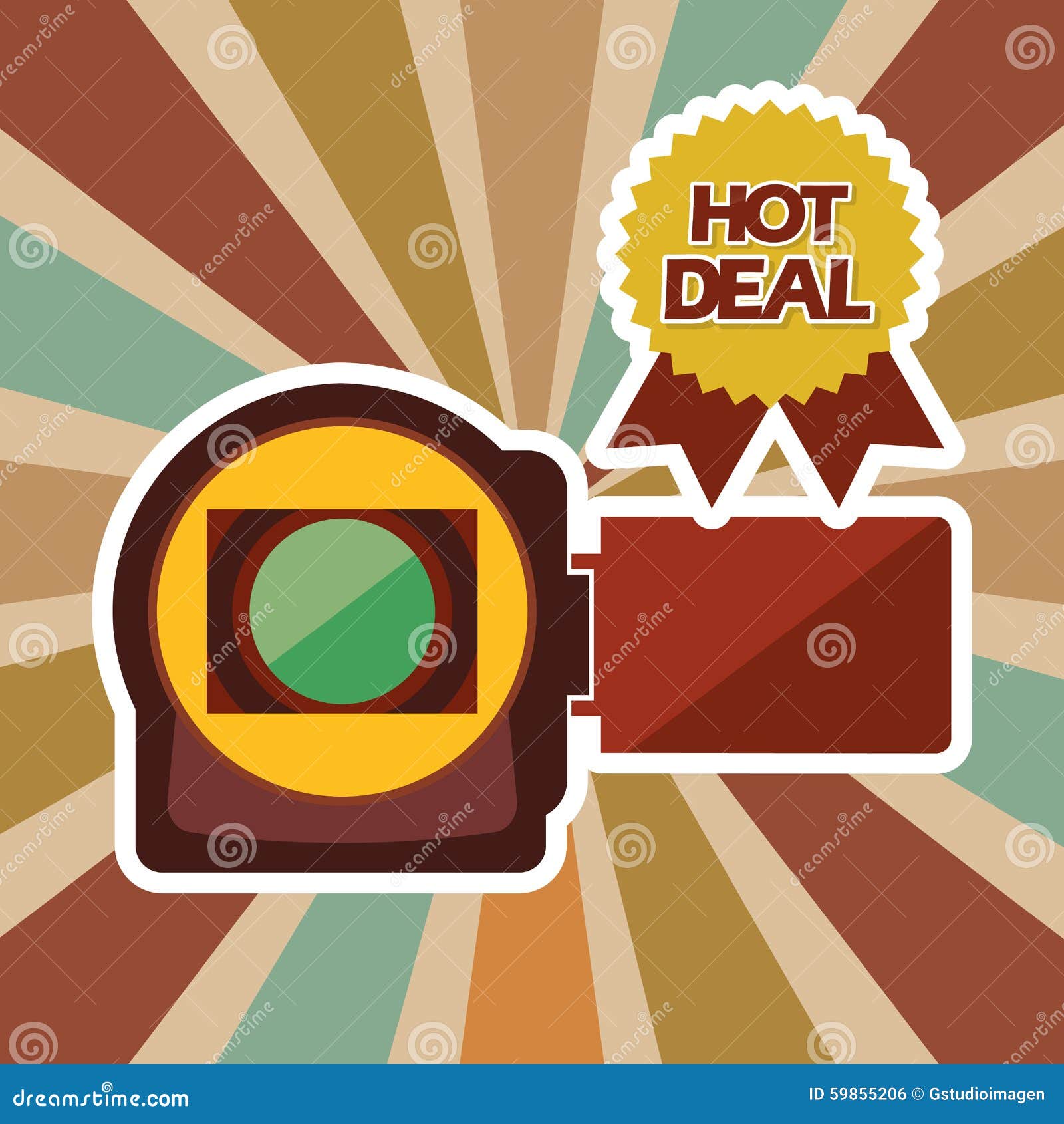 Hot deal stock vector. Illustration of graphic, seal - 59855206