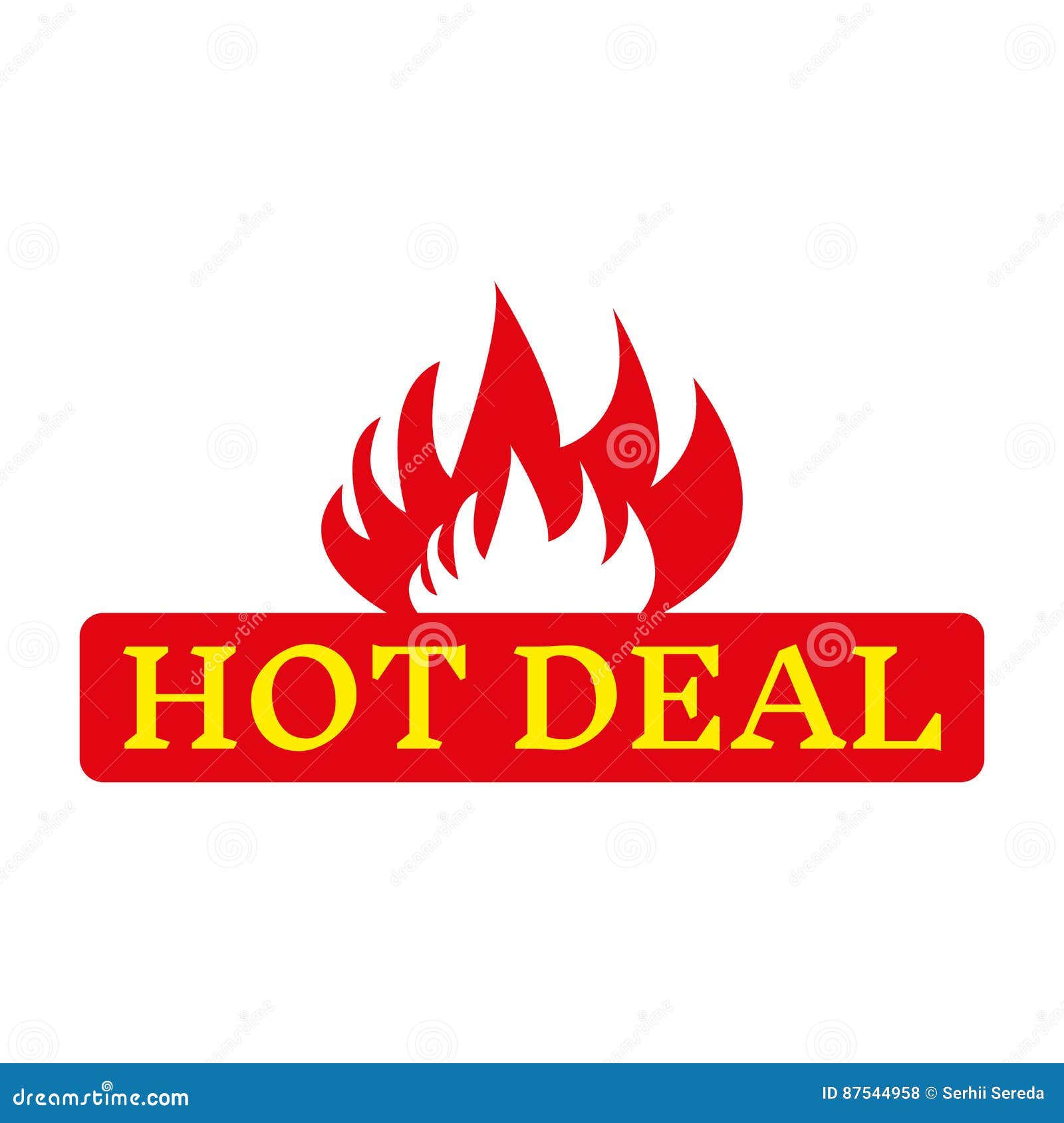 Hot deal on fire banners stock illustration. Illustration of signs ...