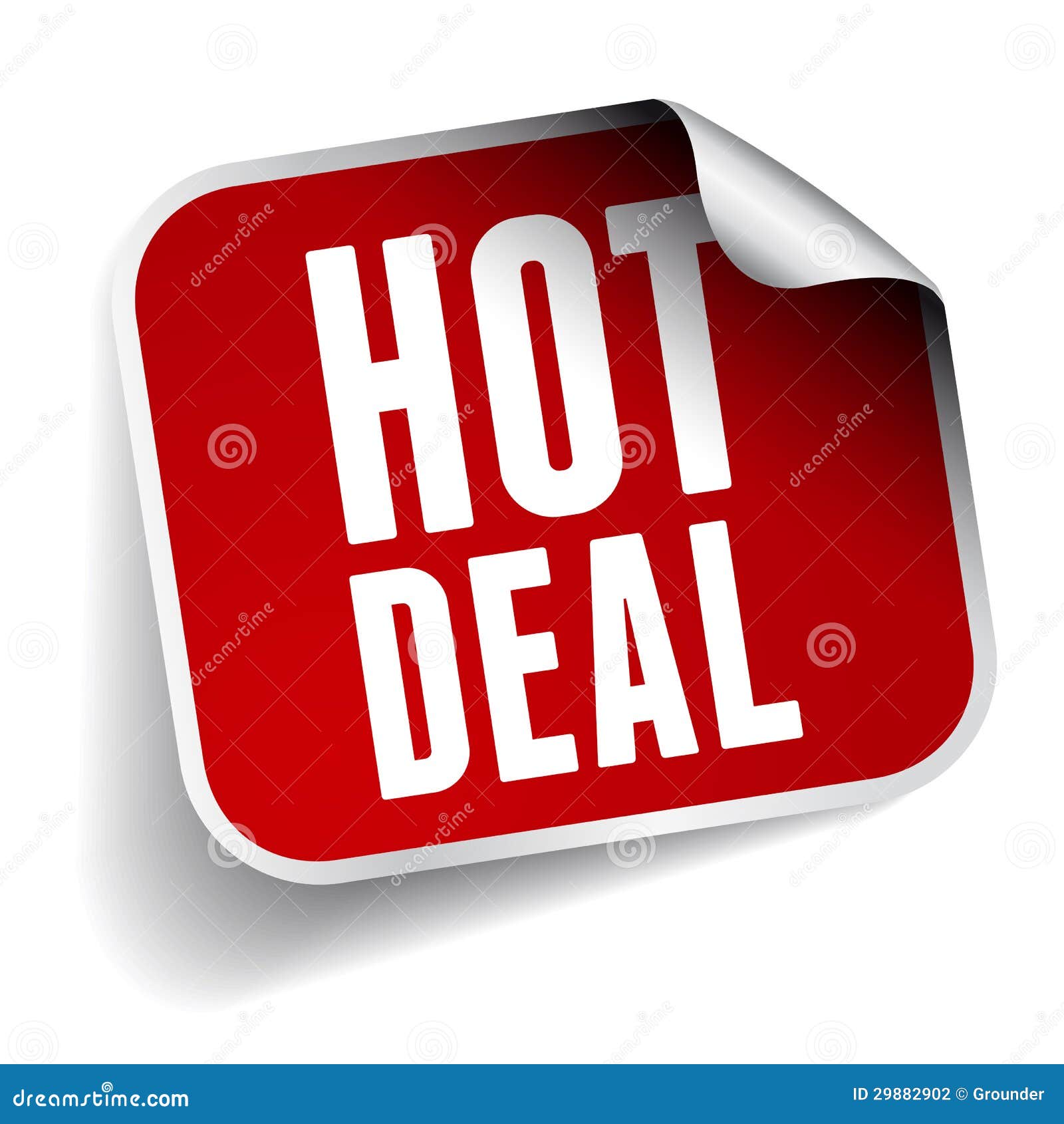 Hot deal label stock illustration. Illustration of mark - 29882902