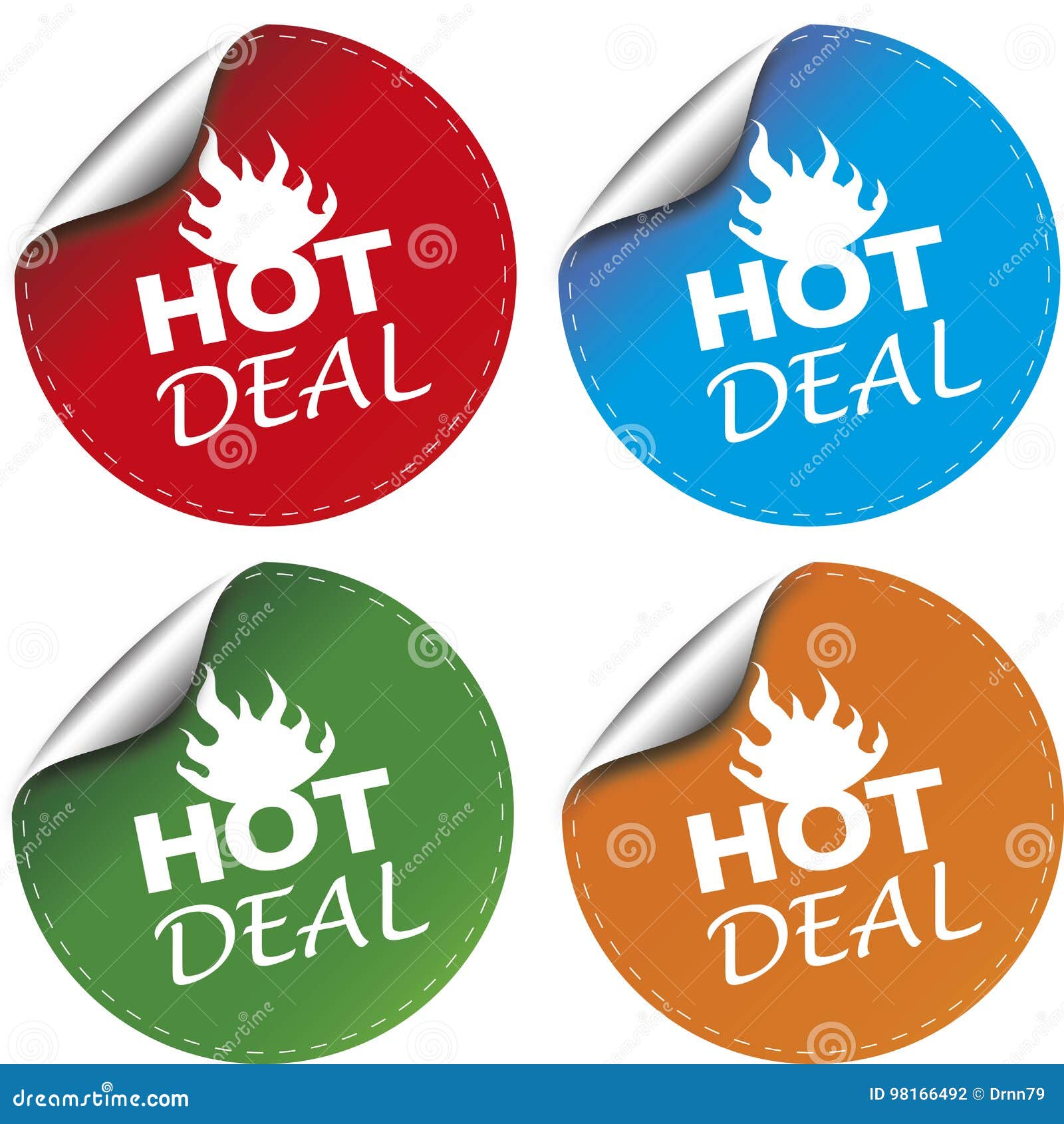 Hot deal sticker stock illustration. Illustration of marketing - 98166492