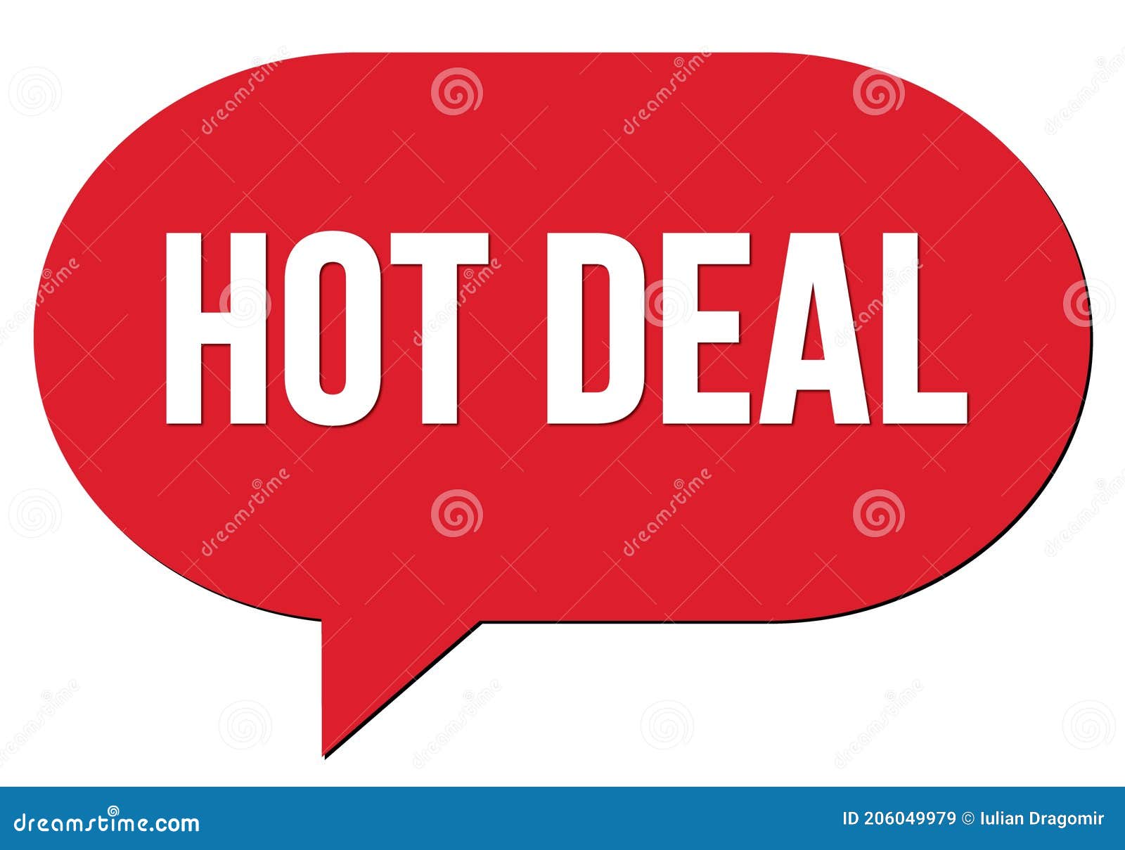 HOT DEAL Text Written in a Red Speech Bubble Stock Illustration ...