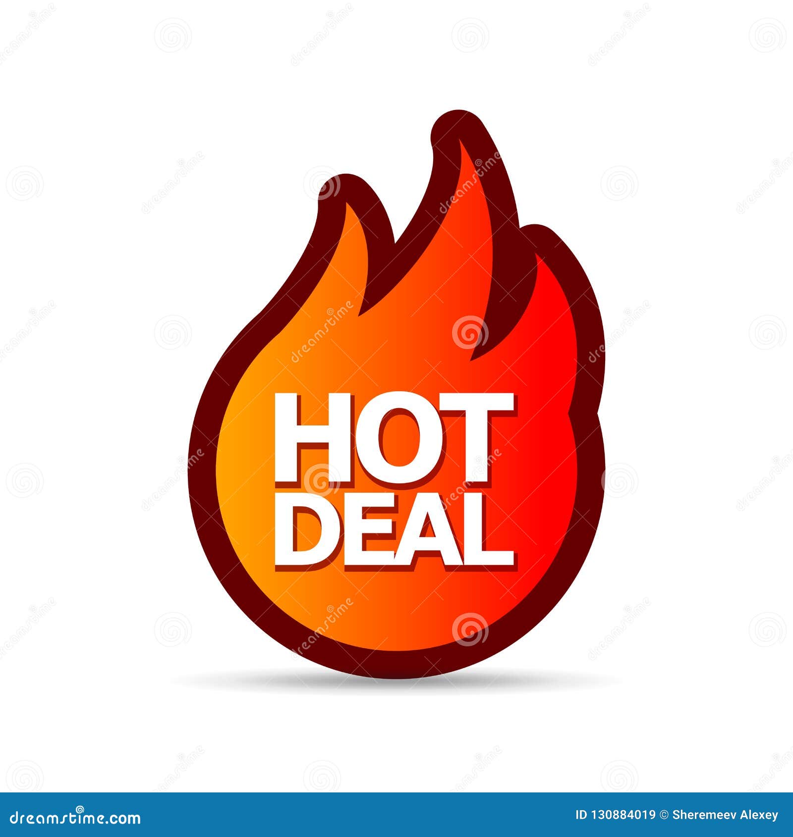 Hot Deals Design, in the Colors of Fire, Vector Illustration Stock ...
