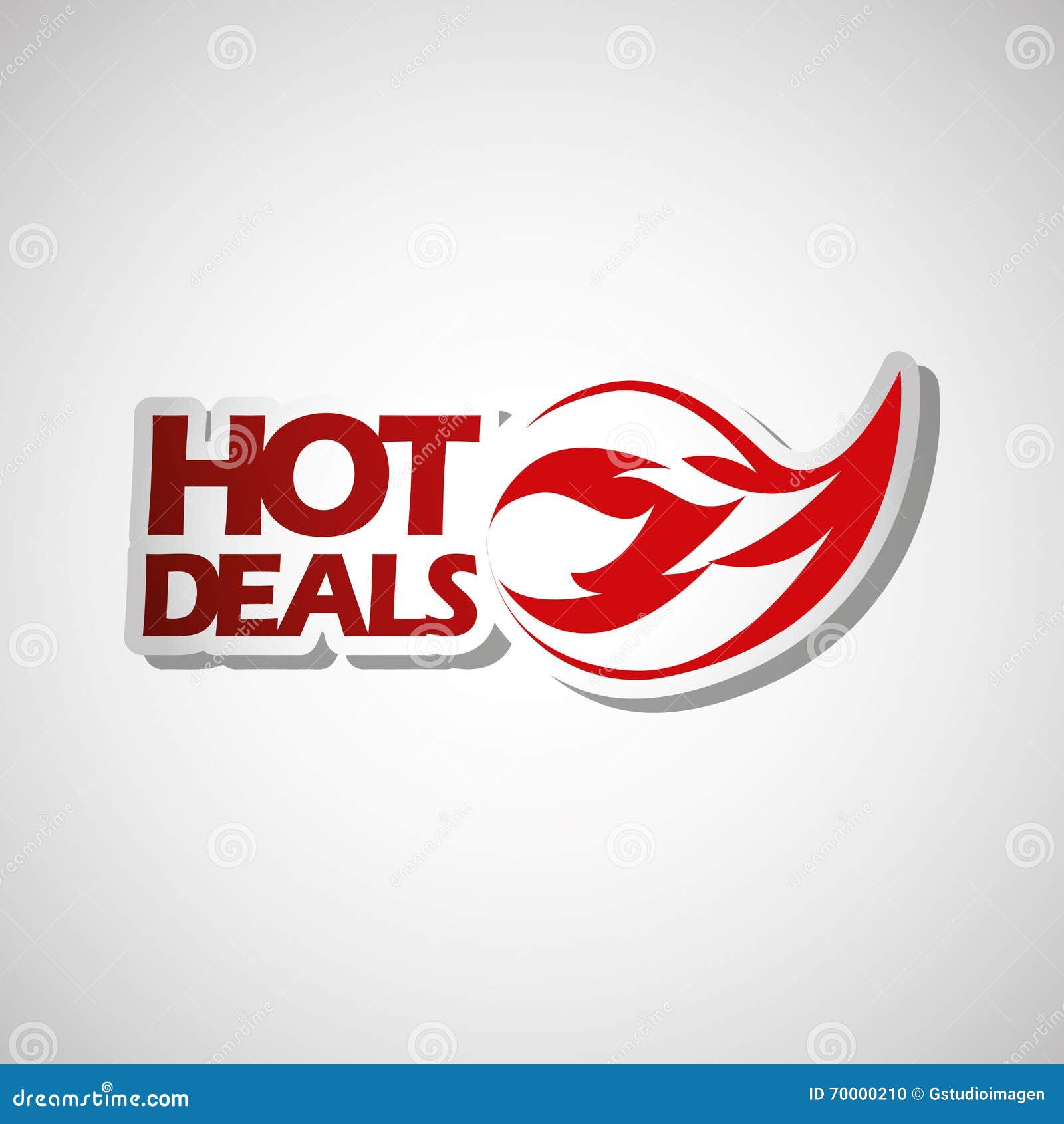 Hot deals design stock illustration. Illustration of concept - 70000210