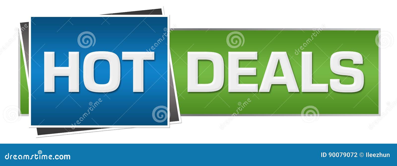 Hot Deals Green Blue Horizontal Stock Illustration - Illustration of ...