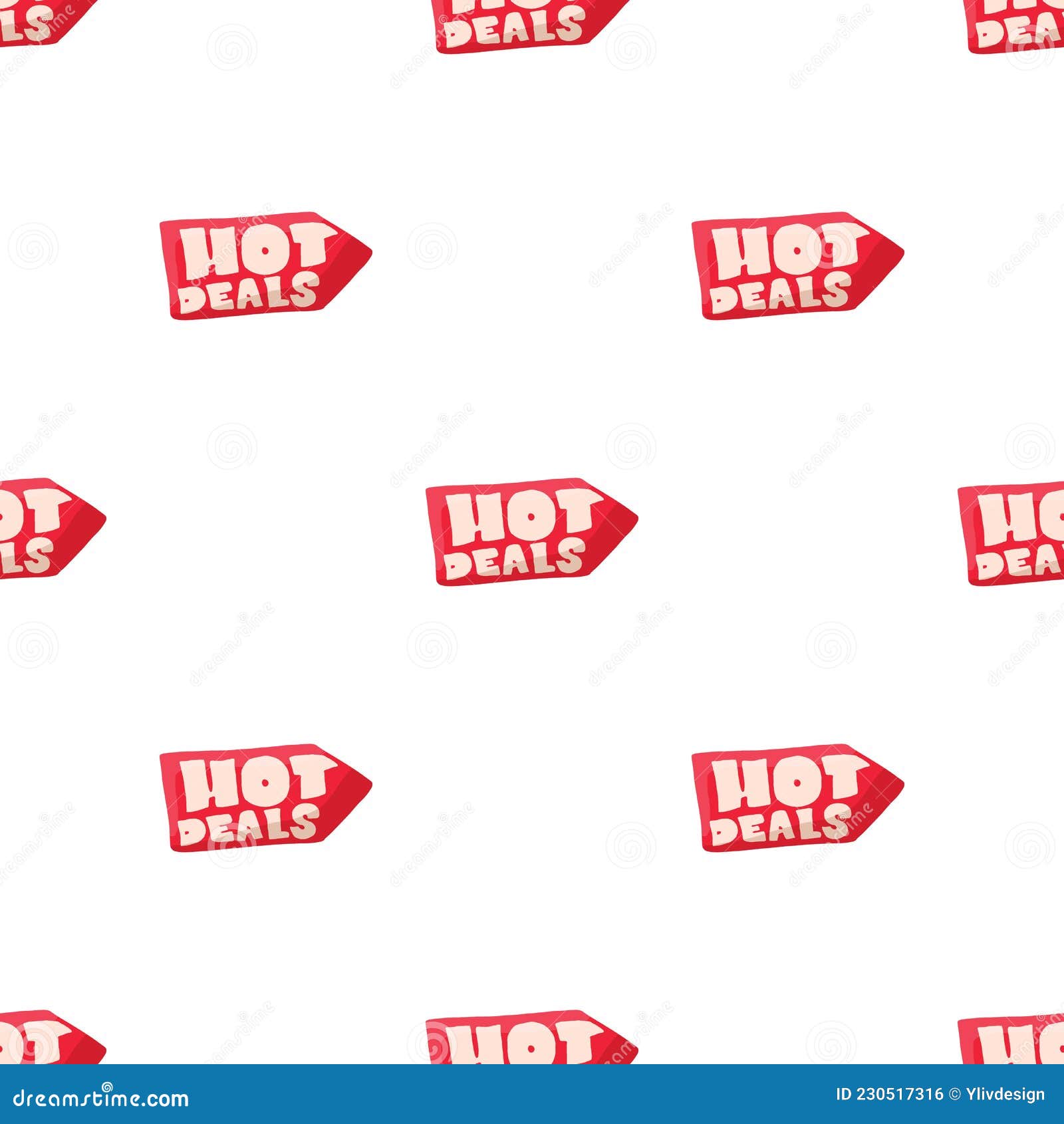 Hot Deals Pattern Seamless Vector Stock Vector - Illustration of ...