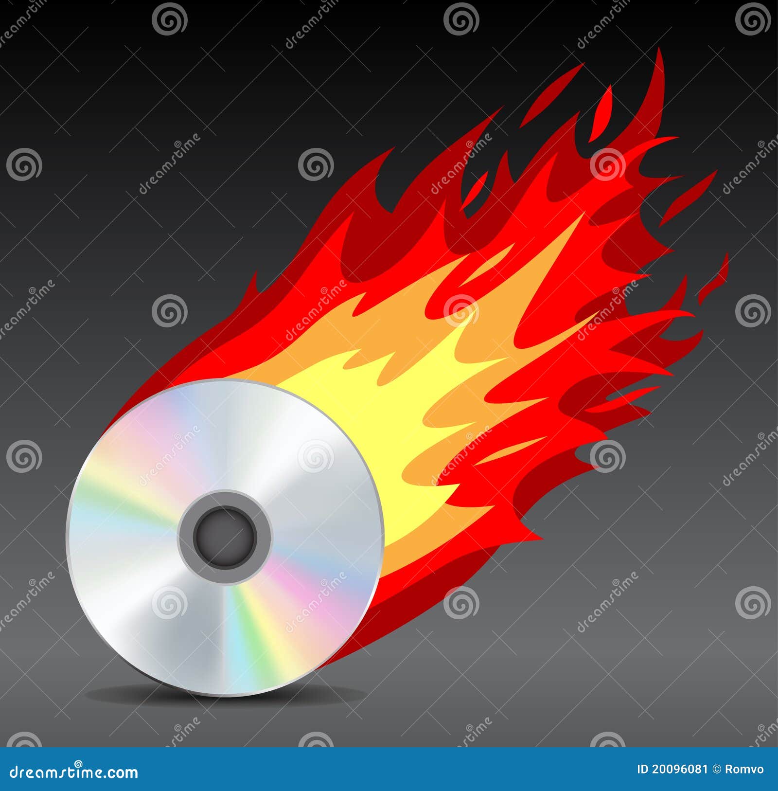 Hot disk stock vector. Illustration of fire, cinema, abstract - 20096081