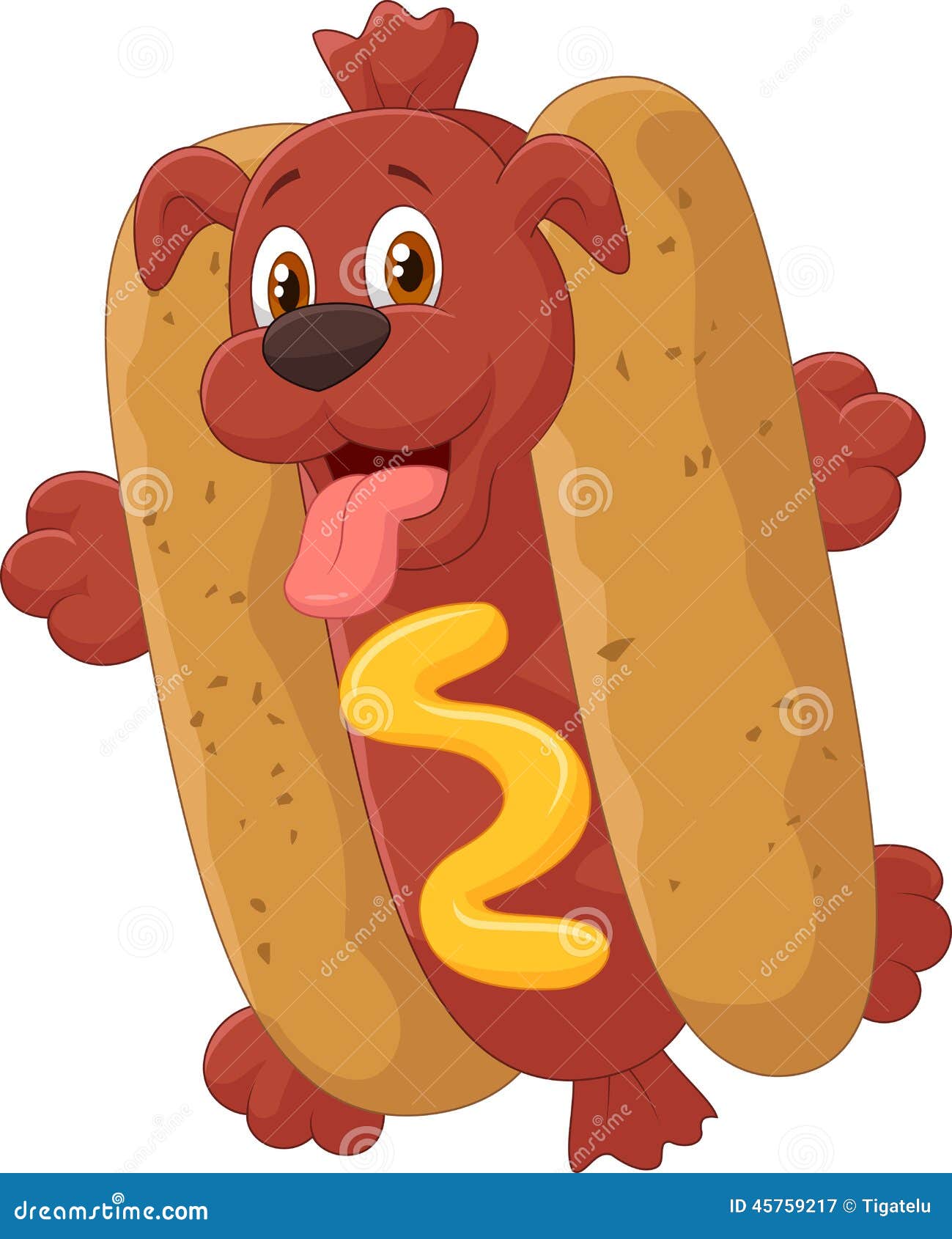 Hot Dog Cartoon Character | CartoonDealer.com #45759217