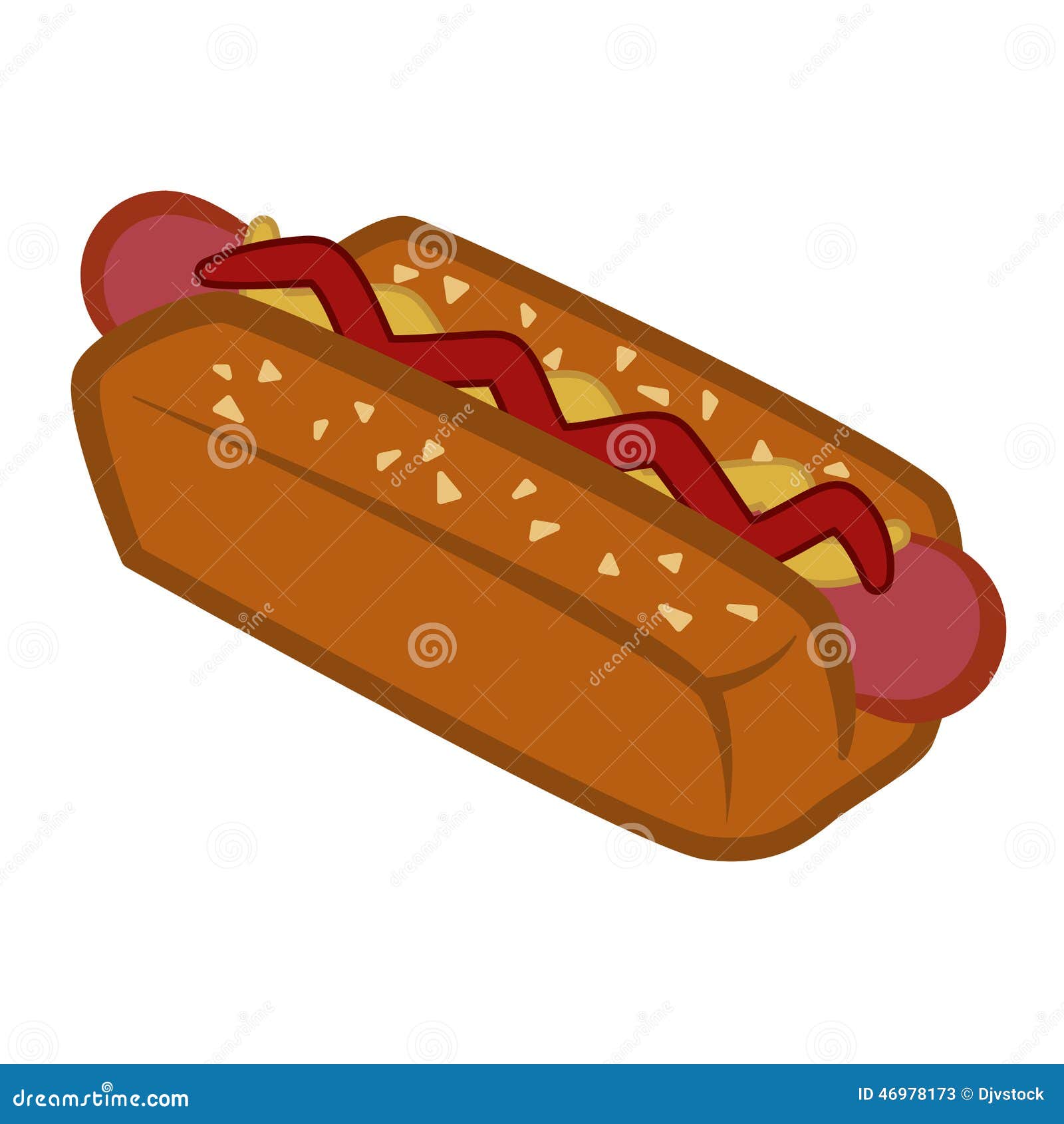 Hot dog design stock vector. Illustration of food, unhealthy - 46978173